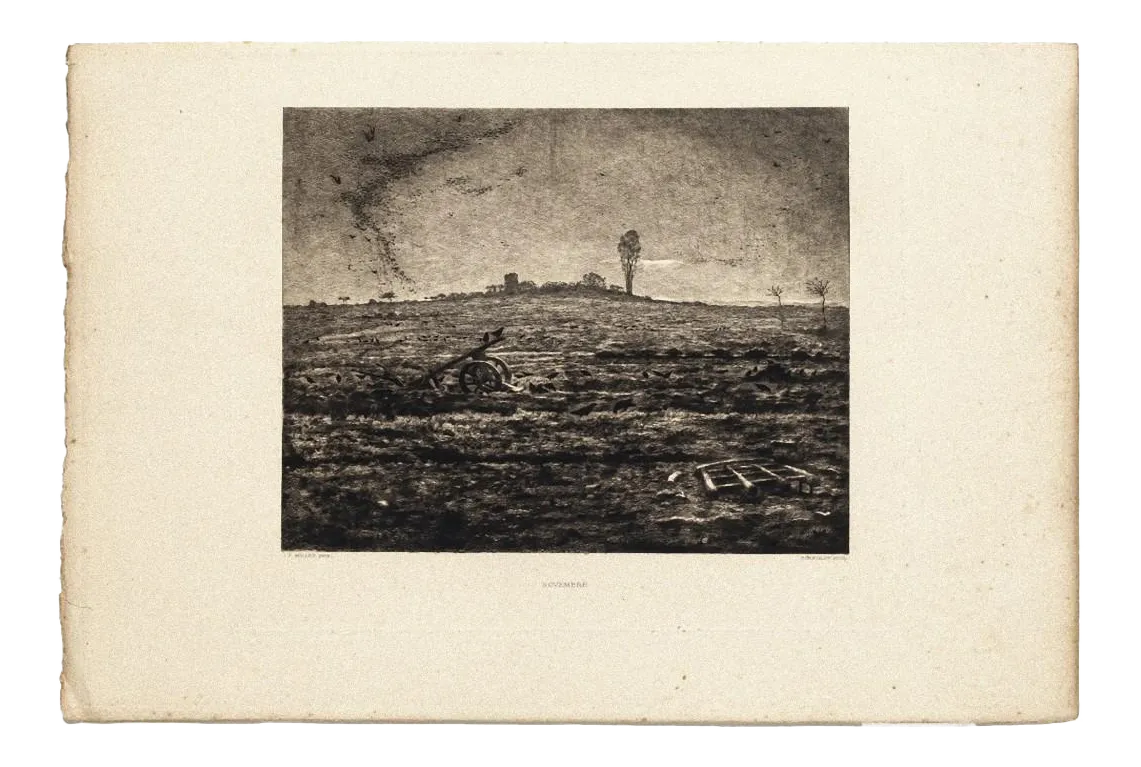 Marcel Roux after Jean François Millet, Novembre, Late 19th Century ...