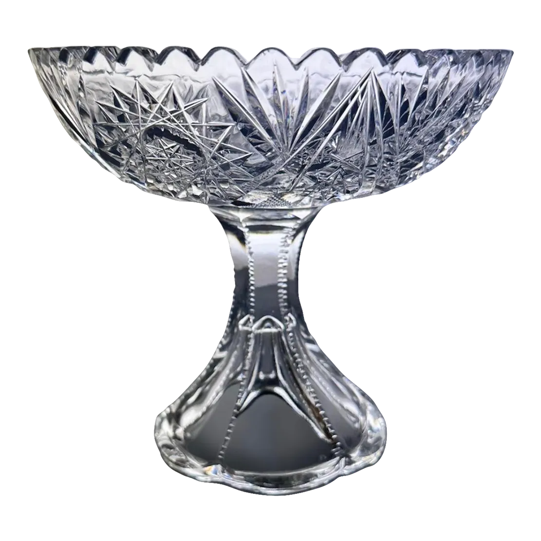 Antique American Brilliant Cut Crystal Compote | Chairish