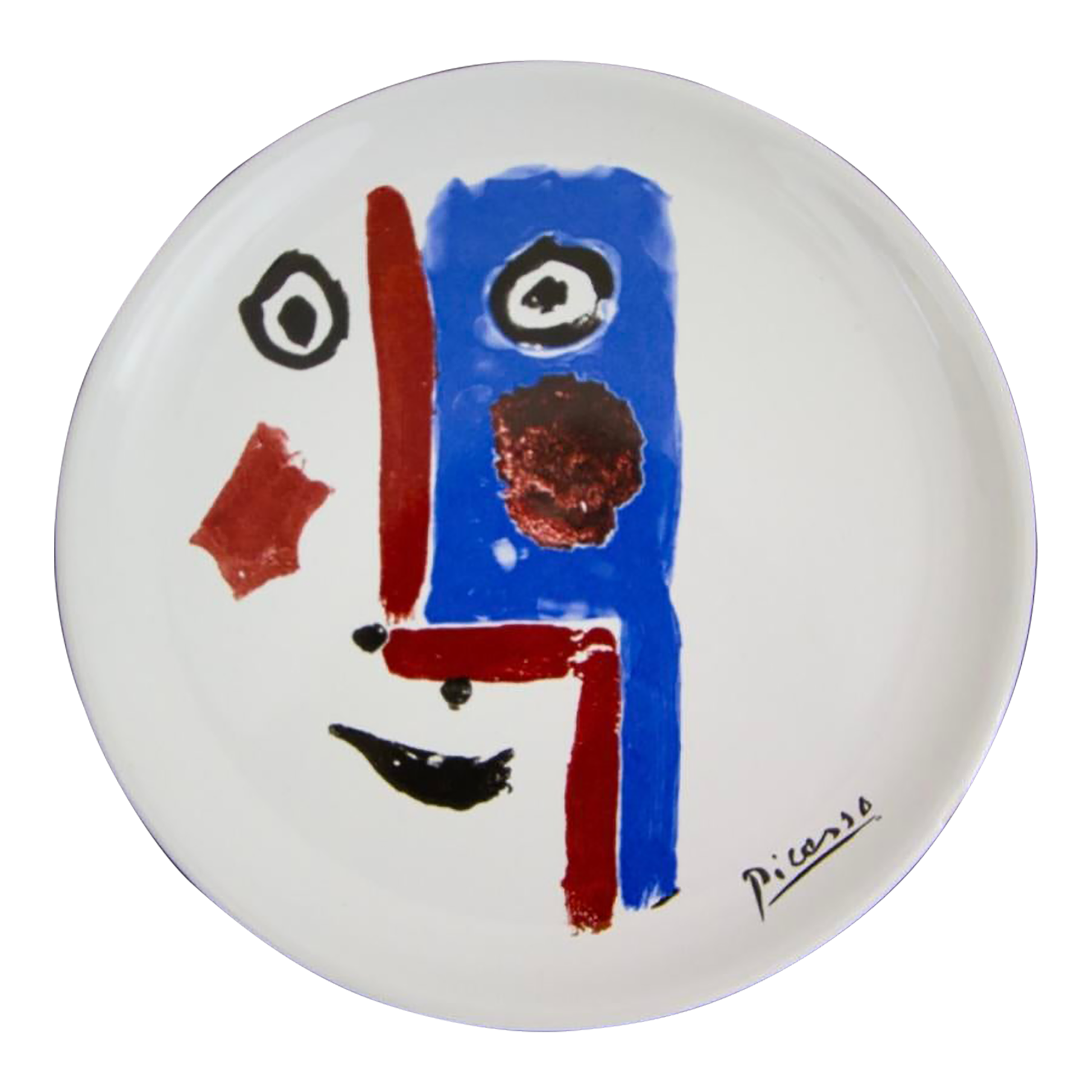 1996 Pablo Picasso Living Face Plate | Chairish