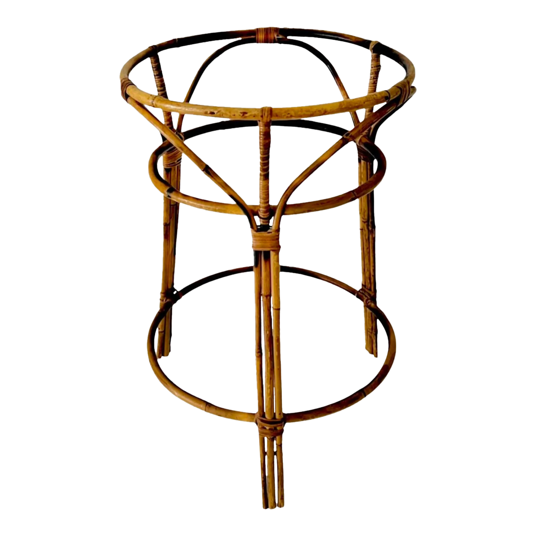 Vintage Victorian Boho Chic Mid Century Burnt Bamboo Plant Holder Stand ...