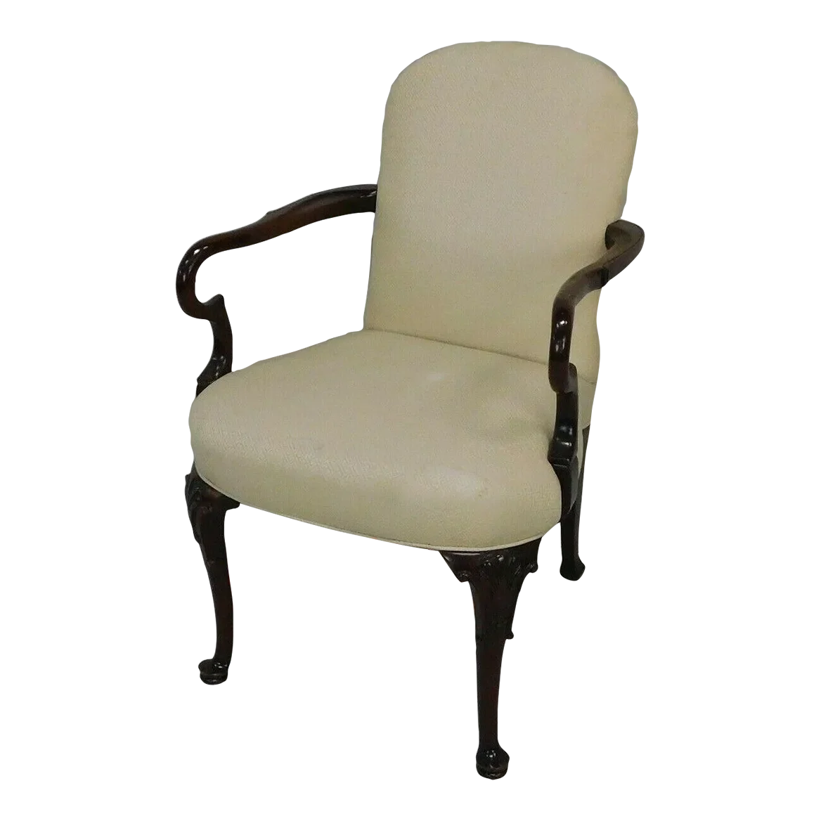 Late 20th Century Southwood Mahogany Chippendale Style Gooseneck Arm ...