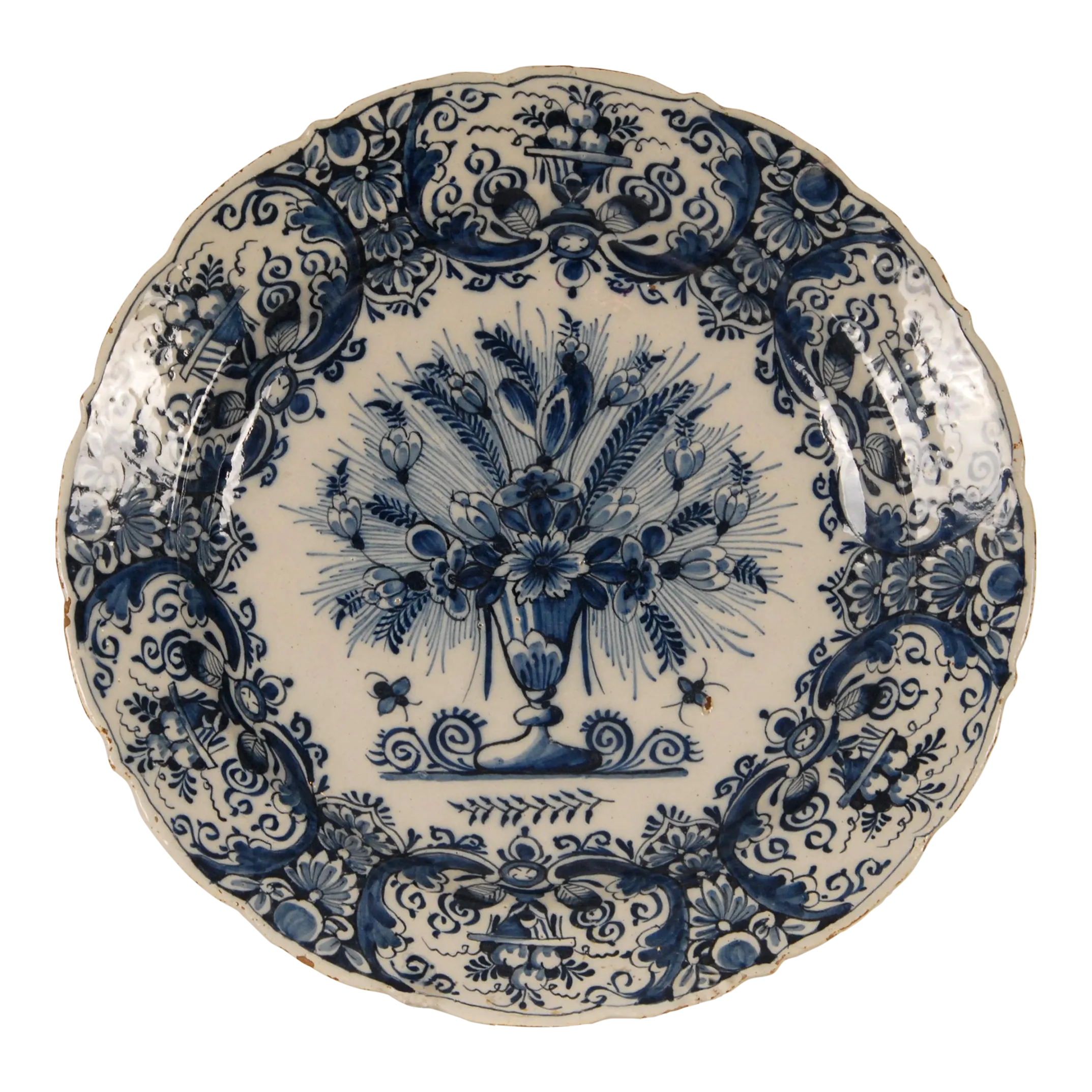 18th Century Dutch Delft Dish Blue and White Dutch Delftware ...