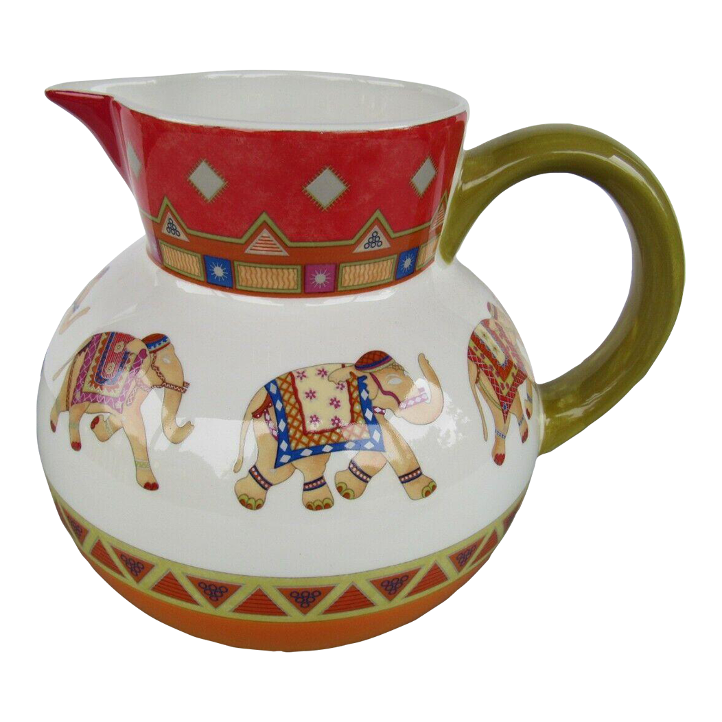 Late 20th Century Lord & Taylor Elephant Pitcher From Portugal | Chairish