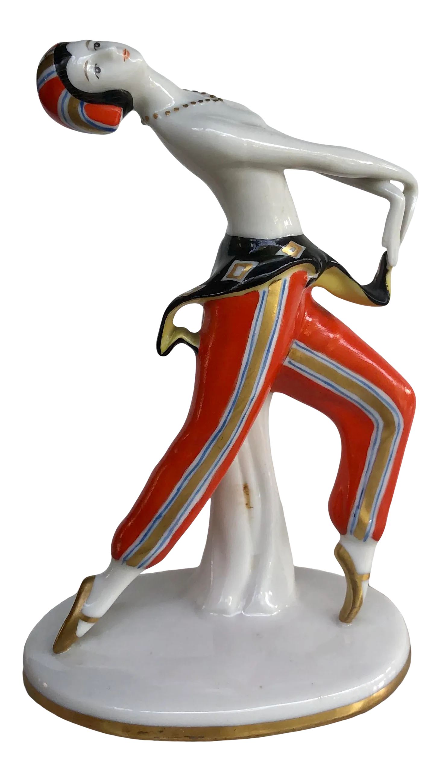 William Goebel Art Deco Ballet Russe Style Dancer Figurine | Chairish