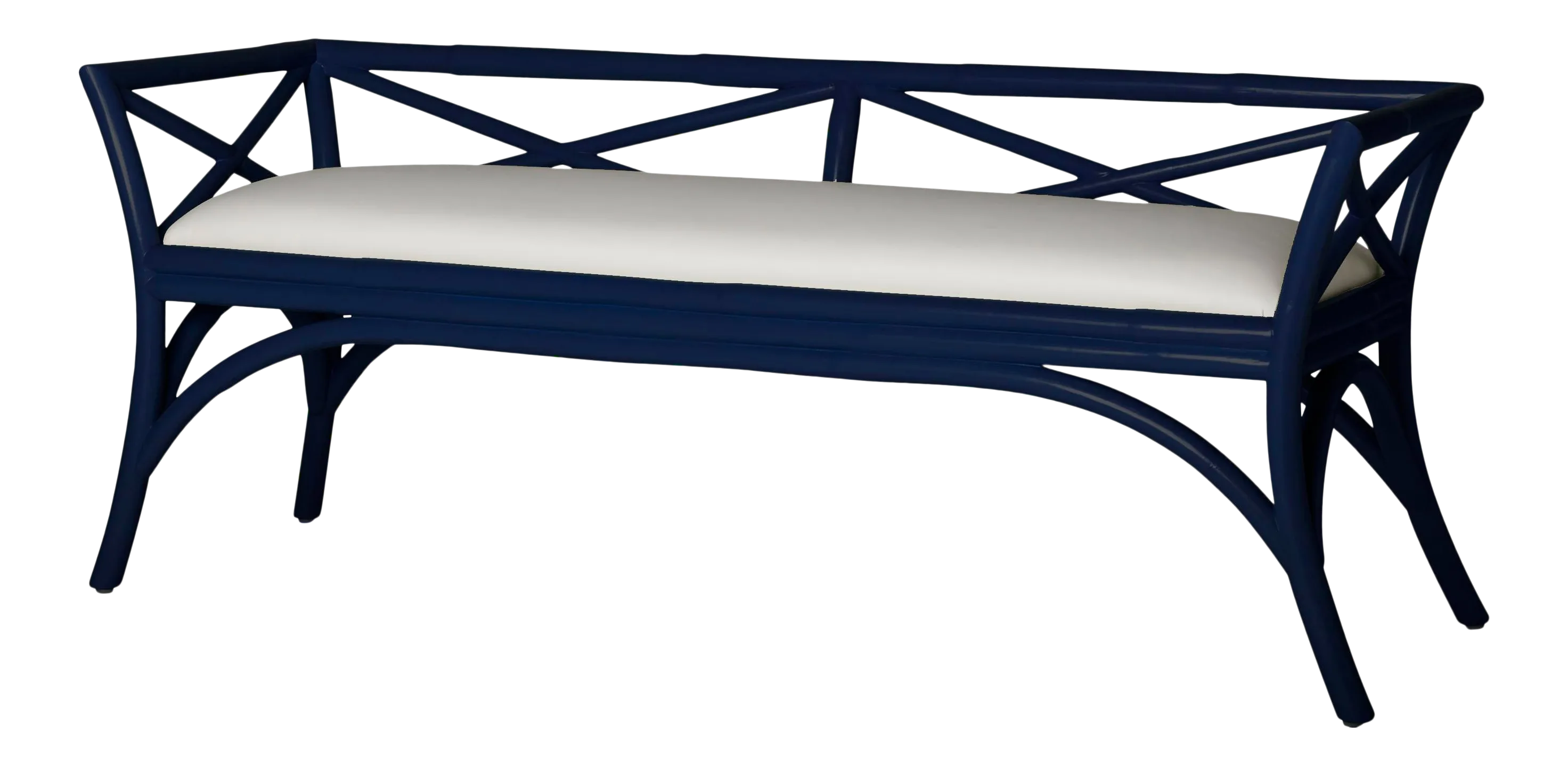 Charlotte Bench - Navy Blue | Chairish