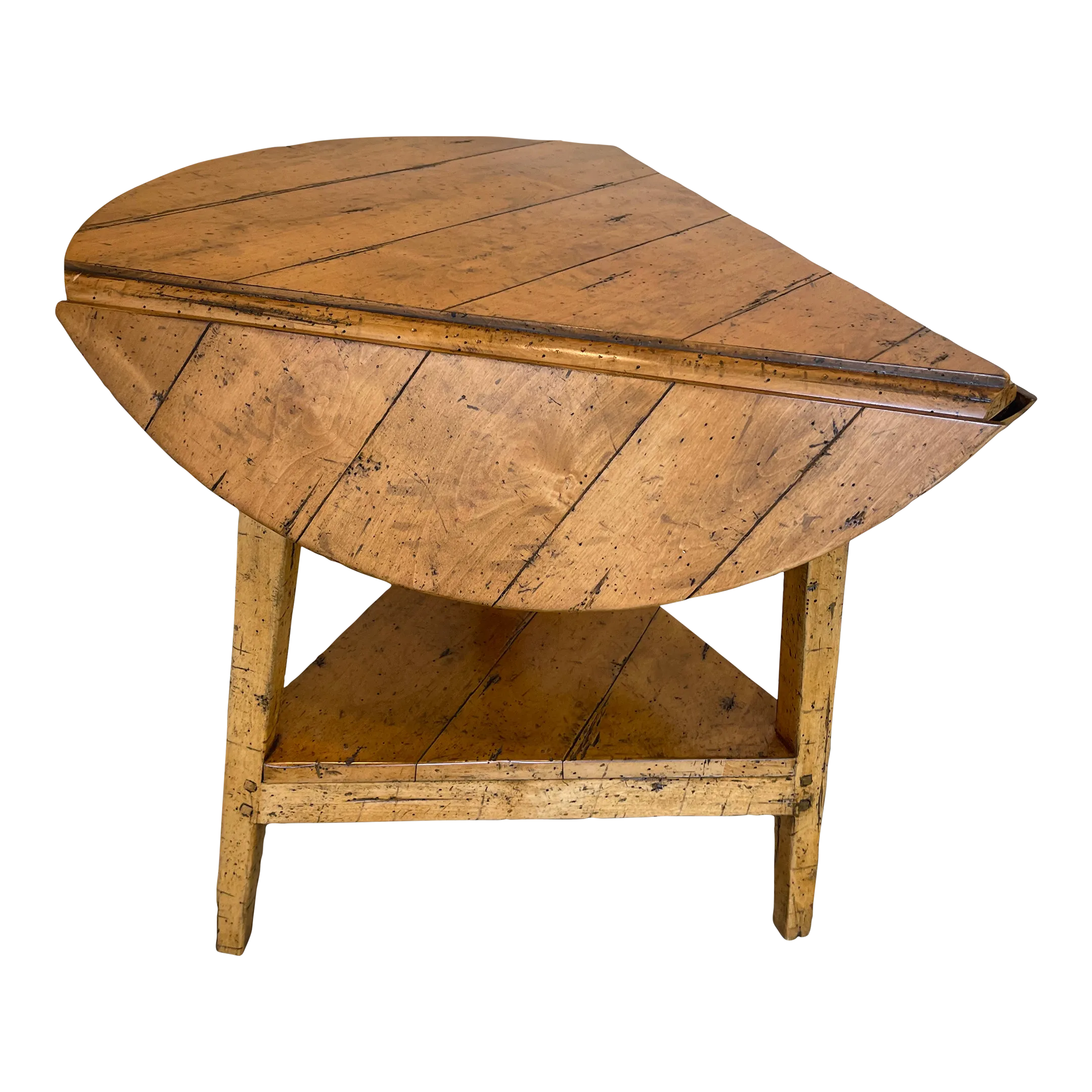 Bausman Hankerchief Side Table With Lower Shelf | Chairish