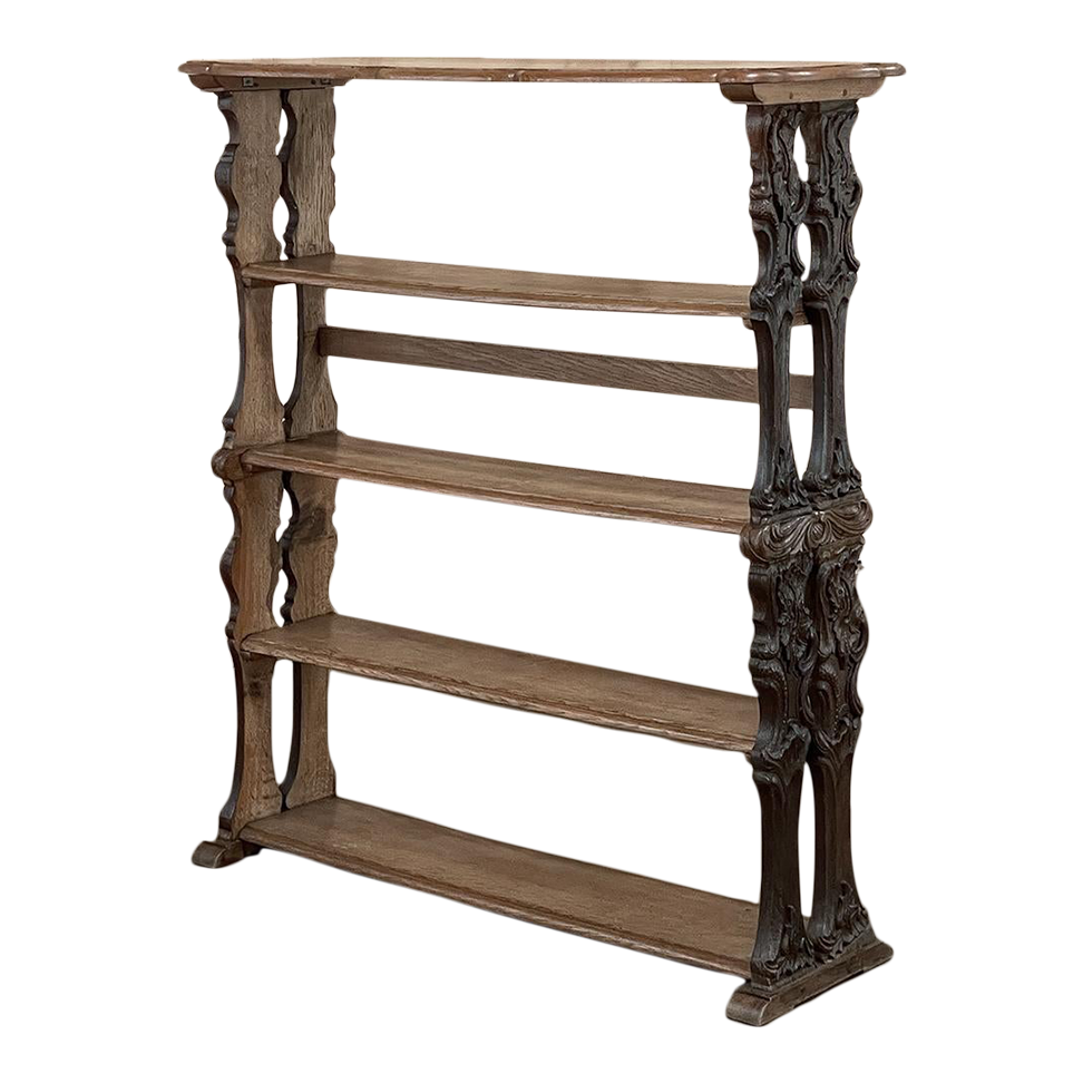 Antique French Renaissance Open Bookcase | Chairish