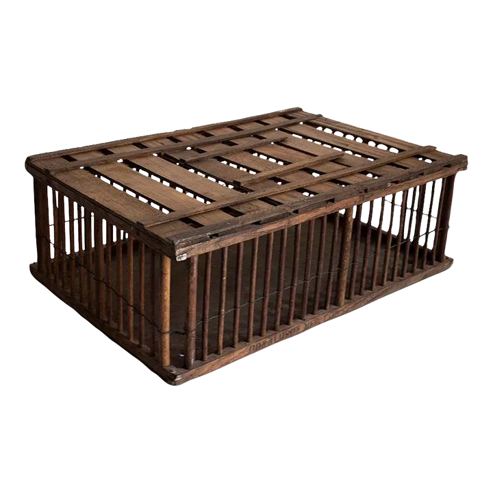 Antique Country Chicken Coop - Poultry Cage - Great Coffee Table | Chairish