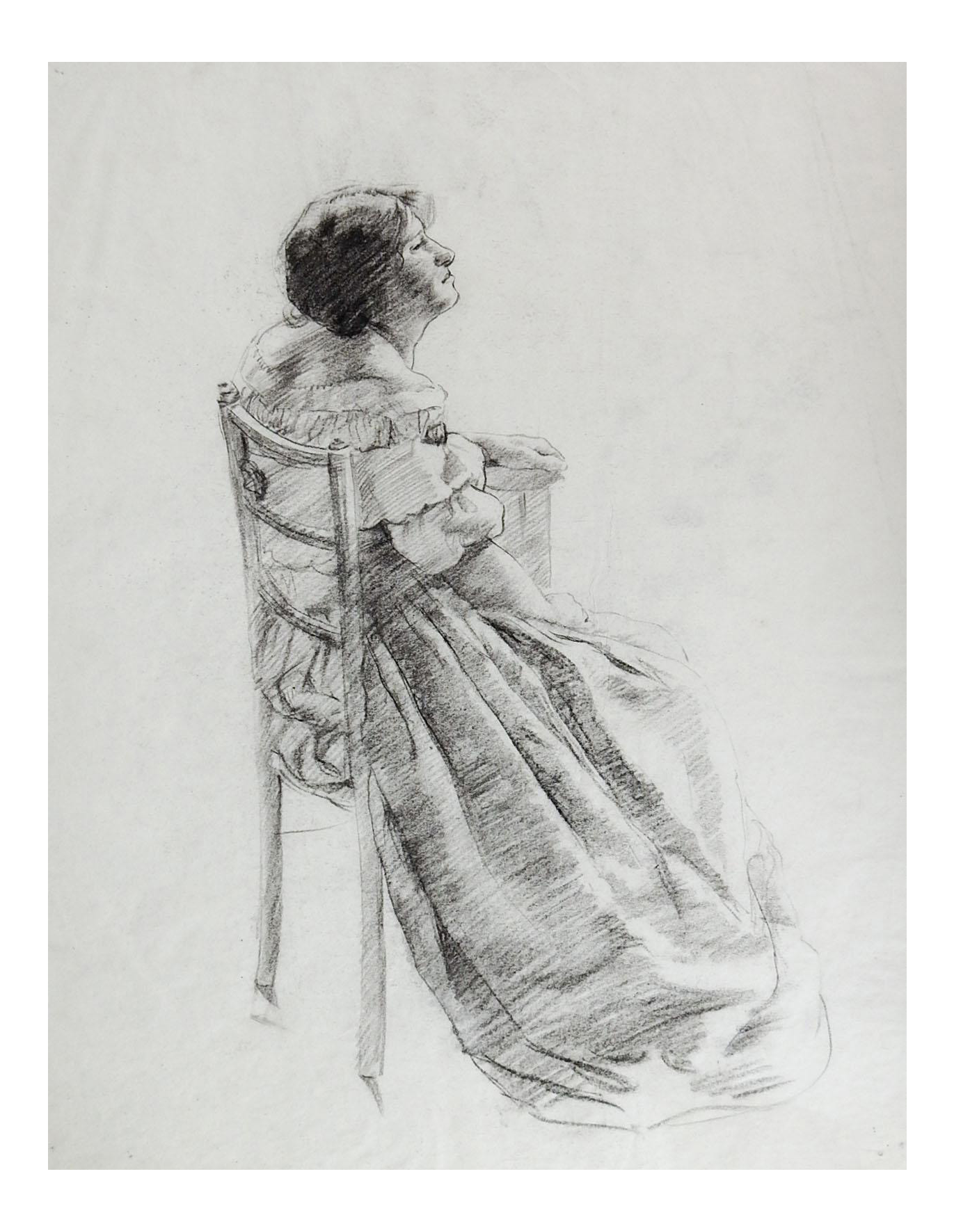 Victorian Woman Drawing
