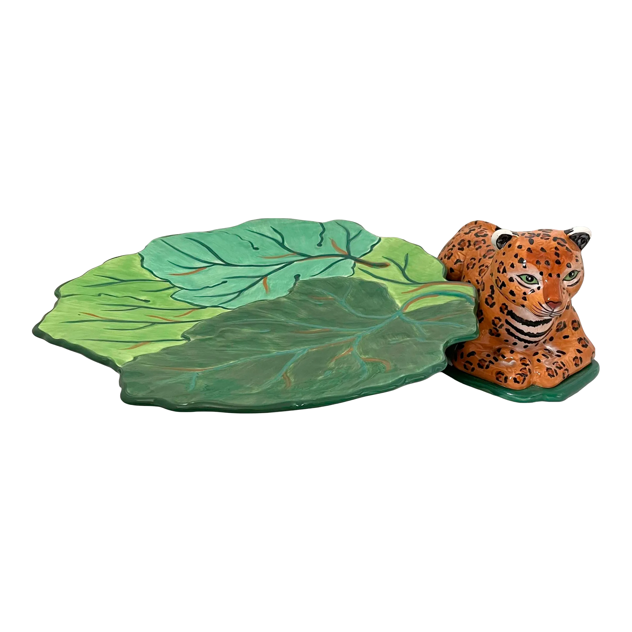 Lynn Chase Jungle Jubilee Leopard Serving Tray-2006 | Chairish