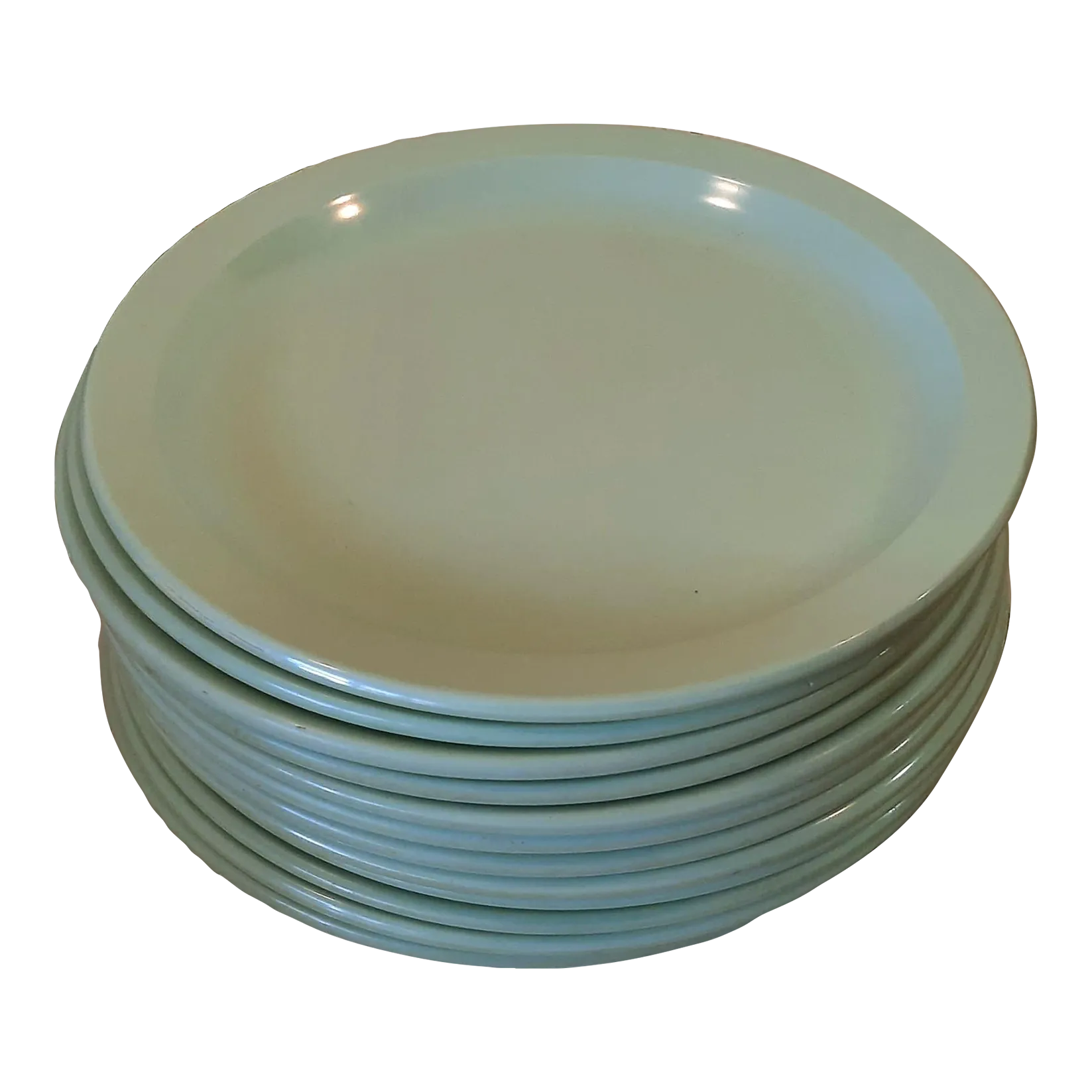 Texas Ware Mint Green Plates Set Melamine Melmac Texasware Set 12 ...