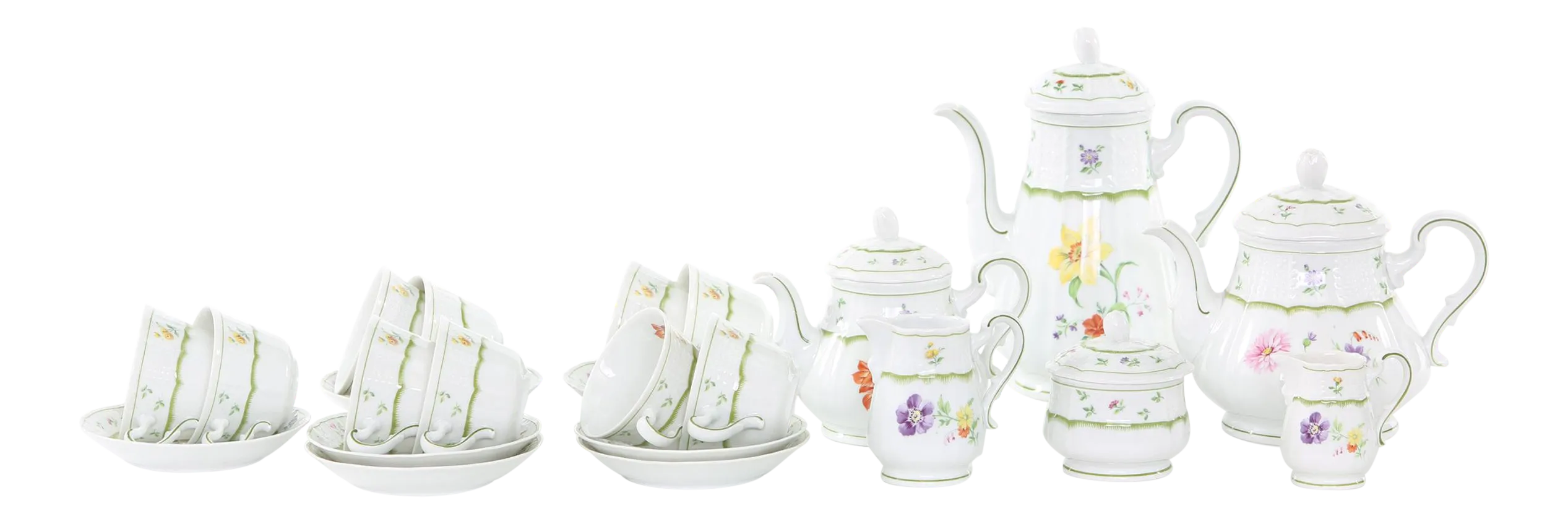 German Porcelain Tea / Coffee Service for Ten | Chairish