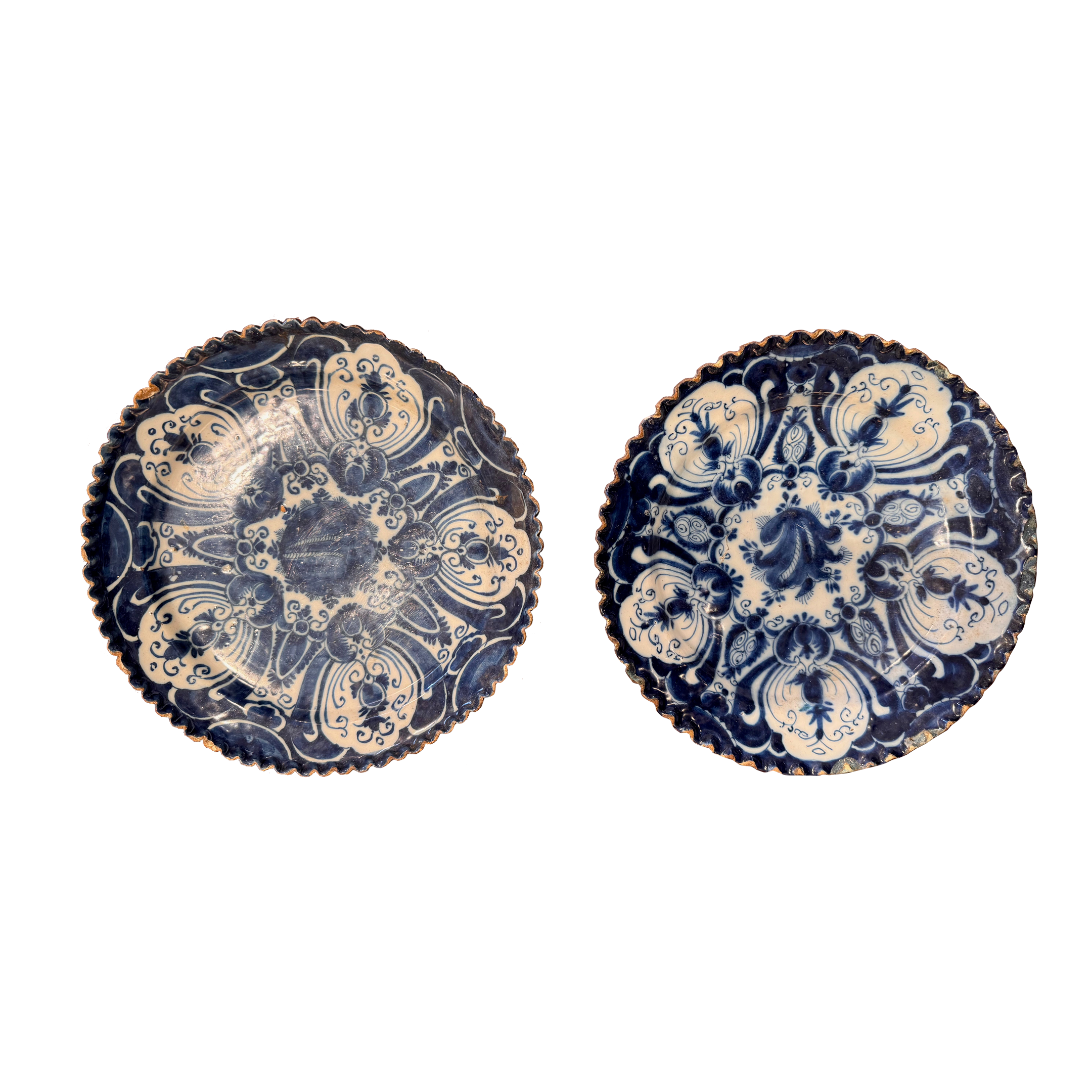 Pair of 18th Century Delft Plates | Chairish
