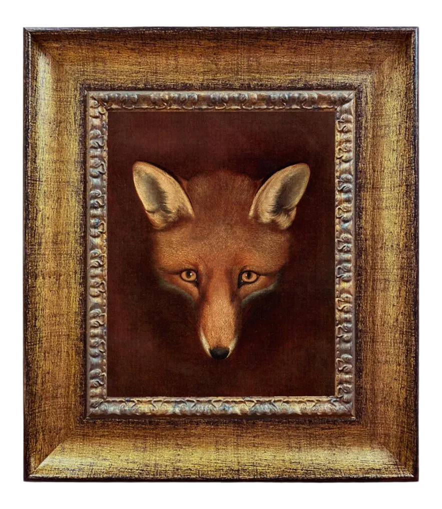 "Fox Head" Contemporary Reproduction Print on Canvas After Reinagle ...
