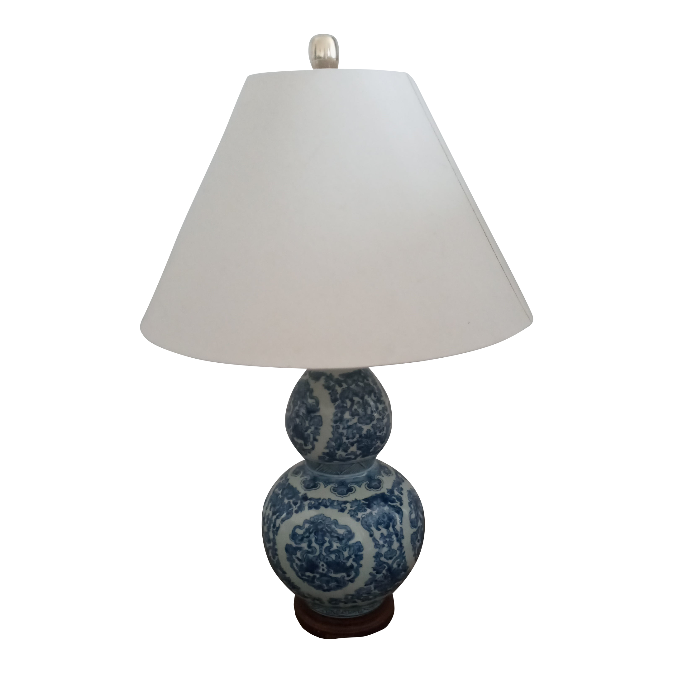Early 21st Century Ralph Lauren Blue/White Double Gourd Chinoiserie ...