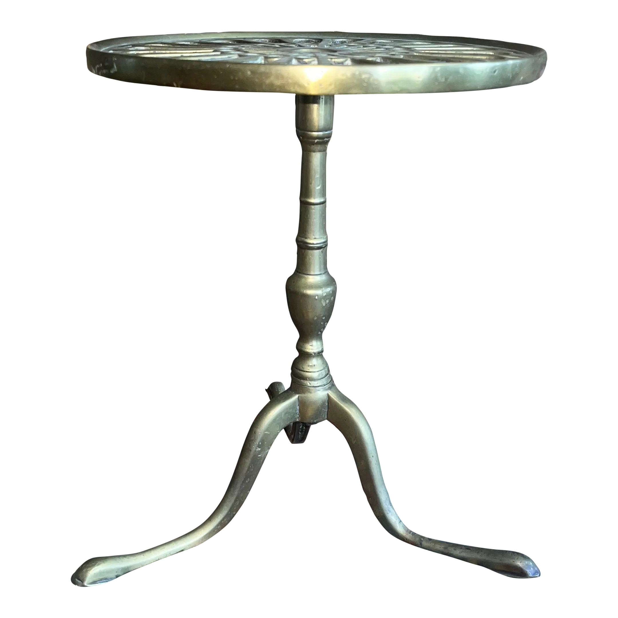 Early 20th Century Solid Brass English Trivet Stand | Chairish
