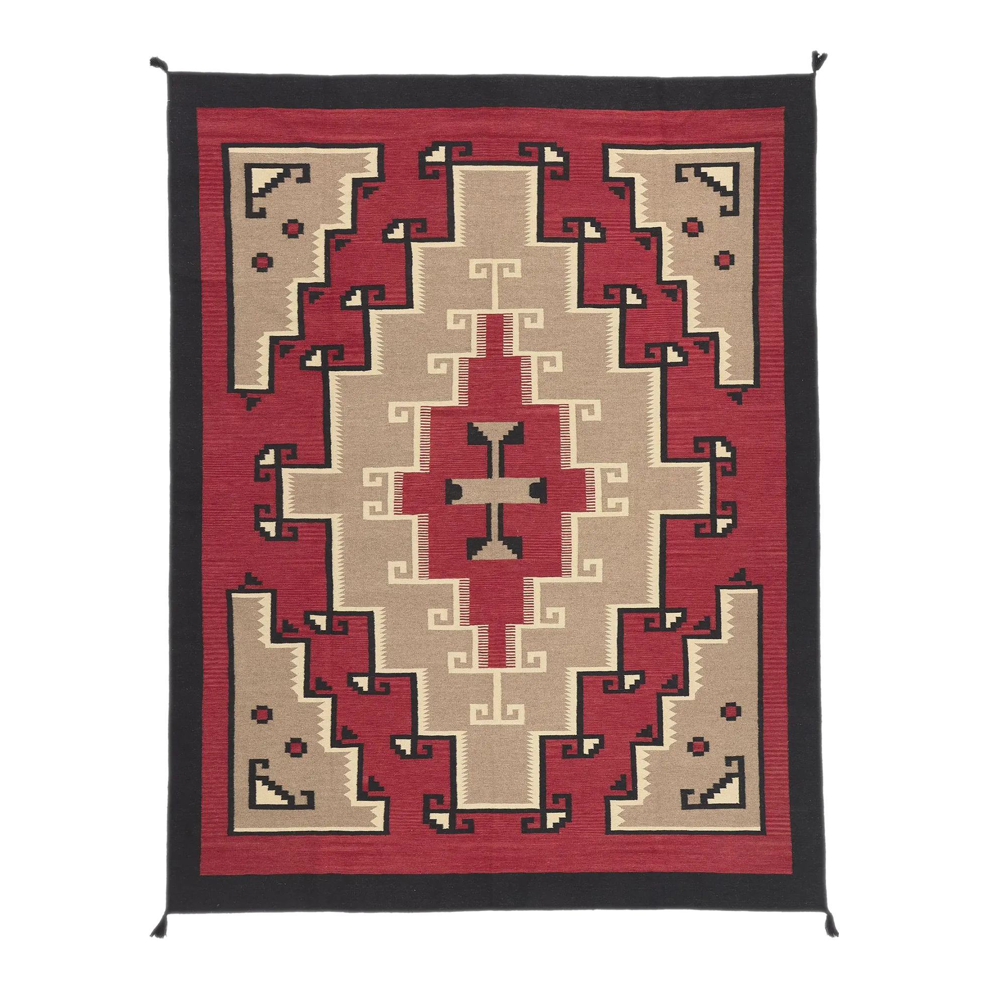 Southwest Modern Red Ganado Navajo-Style Rug - 09'01 X 11'09 | Chairish