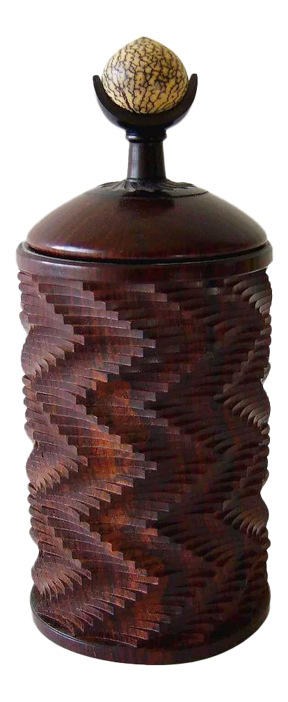 Jon Sauer California Modern Studio Exotic Woods Betel Nut Lidded Box ...