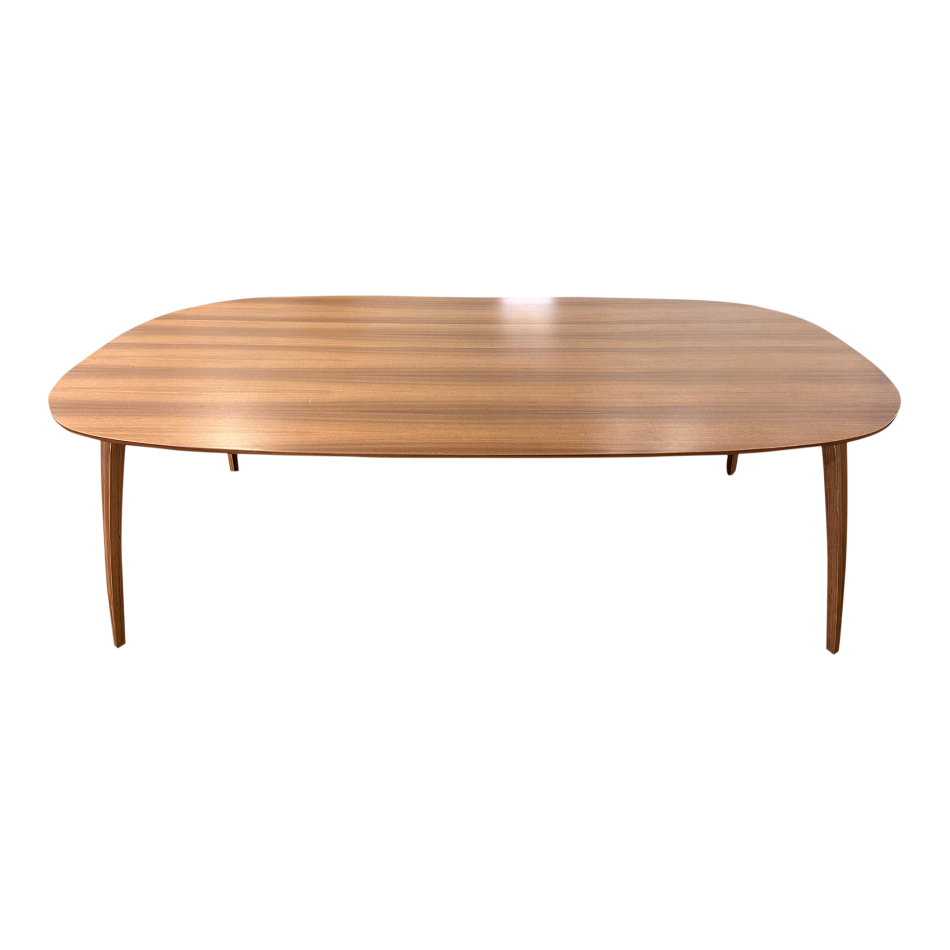 Gubi Elliptical Table in American Walnut | Chairish