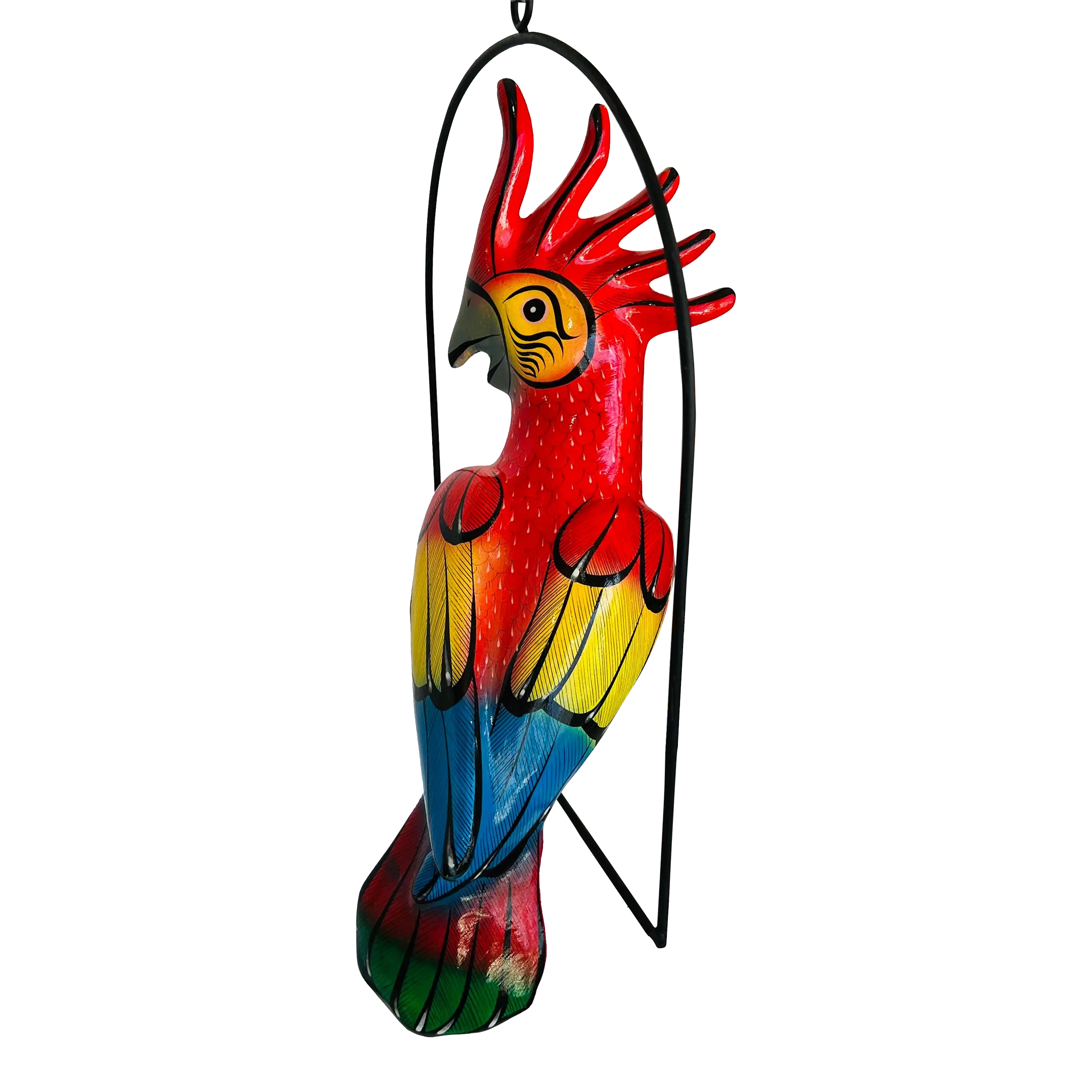 Vintage Mexico Parrot on Perch Sergio Bustamante Style | Chairish