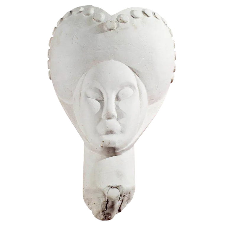 1940s Vintage French Plaster Head Model | Chairish