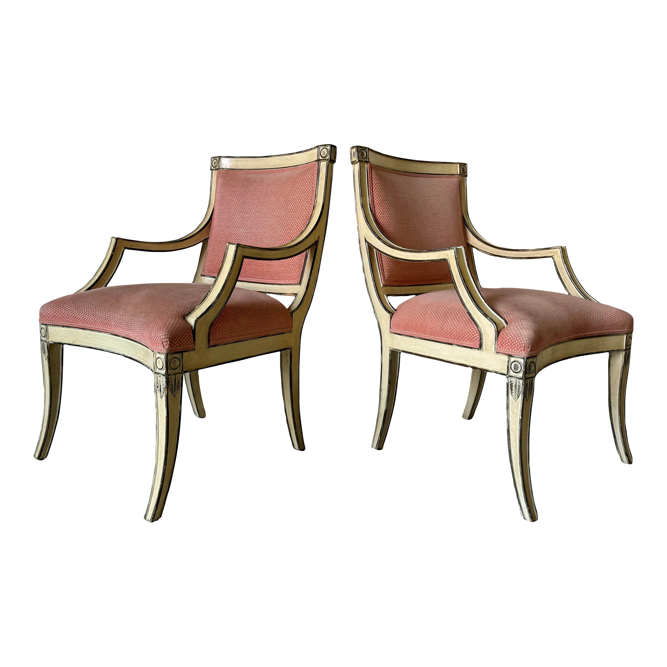 J. Robert Scott Neoclassical Klismos - Style Accent Chairs - a Pair ...