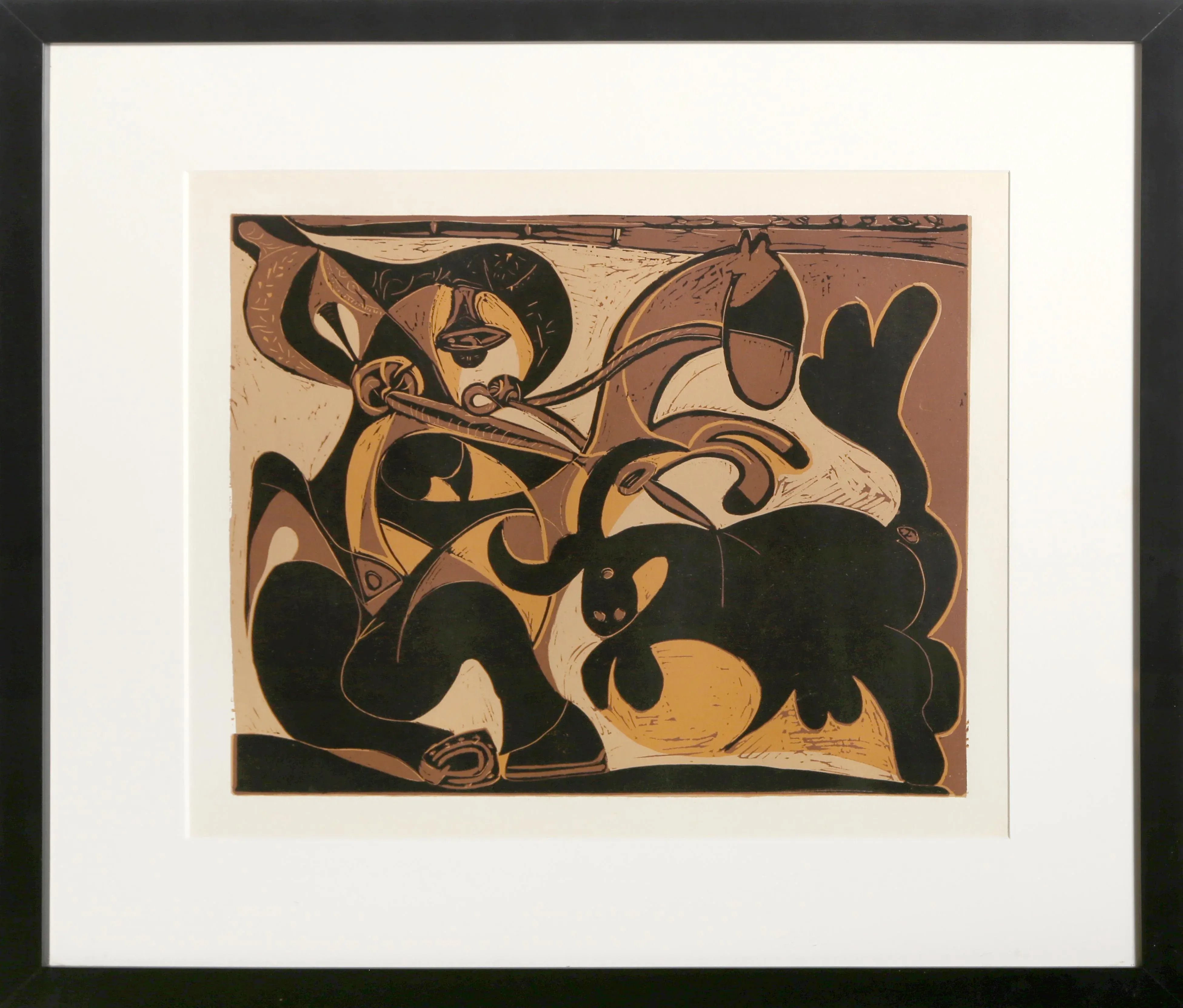 Pique (8), Pablo Picasso Linocut | Chairish