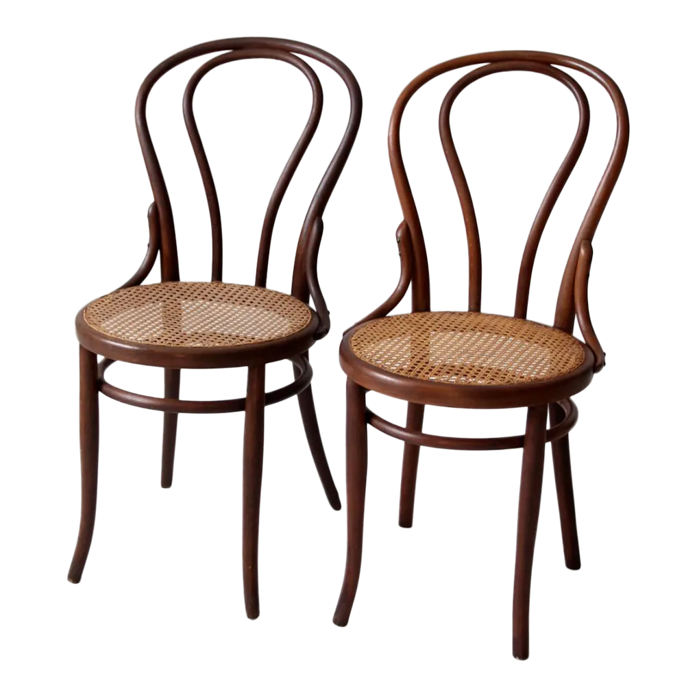 Antique Jacob & Josef Kohn Bentwood Chairs Pair | Chairish