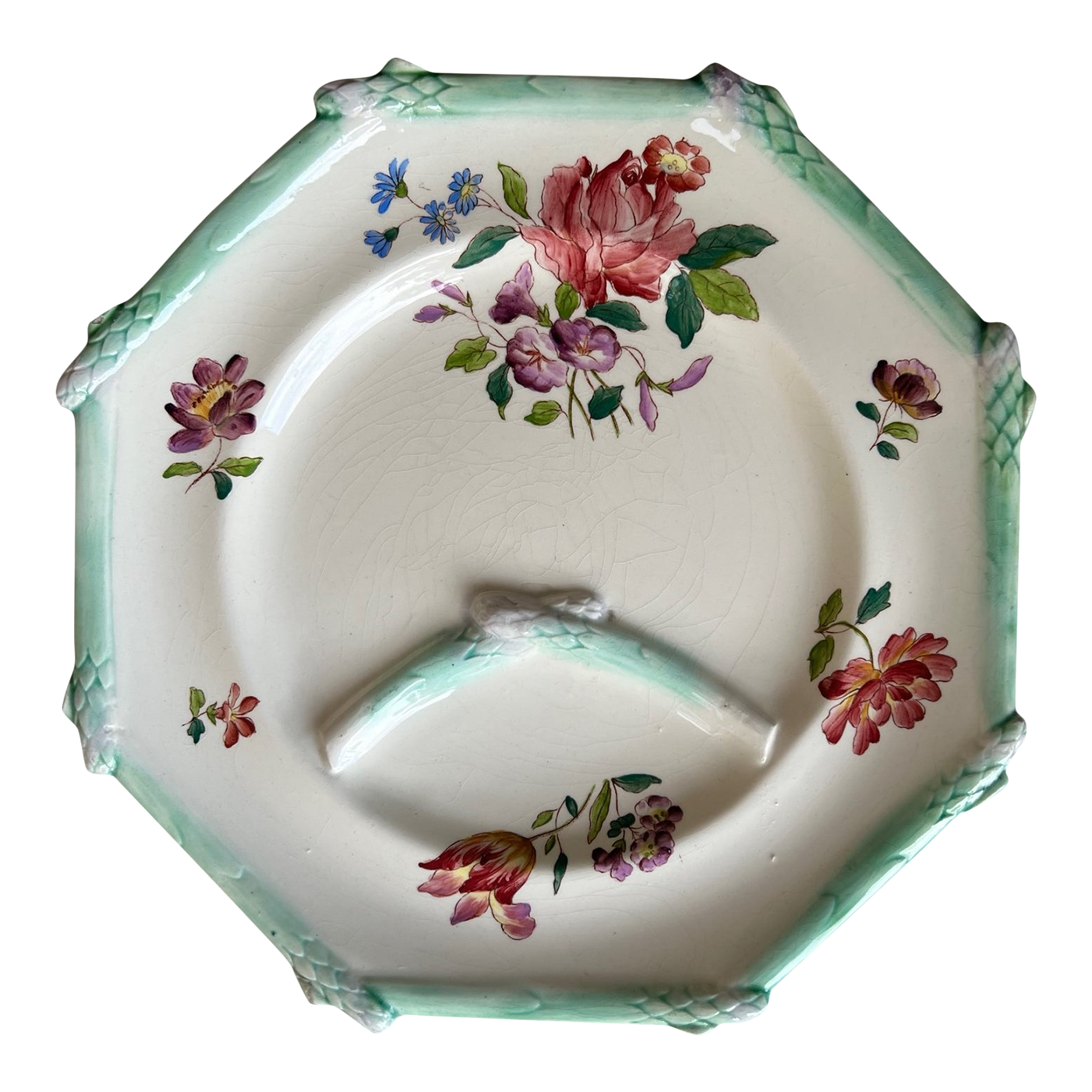 Antique French Octogan Shaped Plate by Longchamp | Chairish