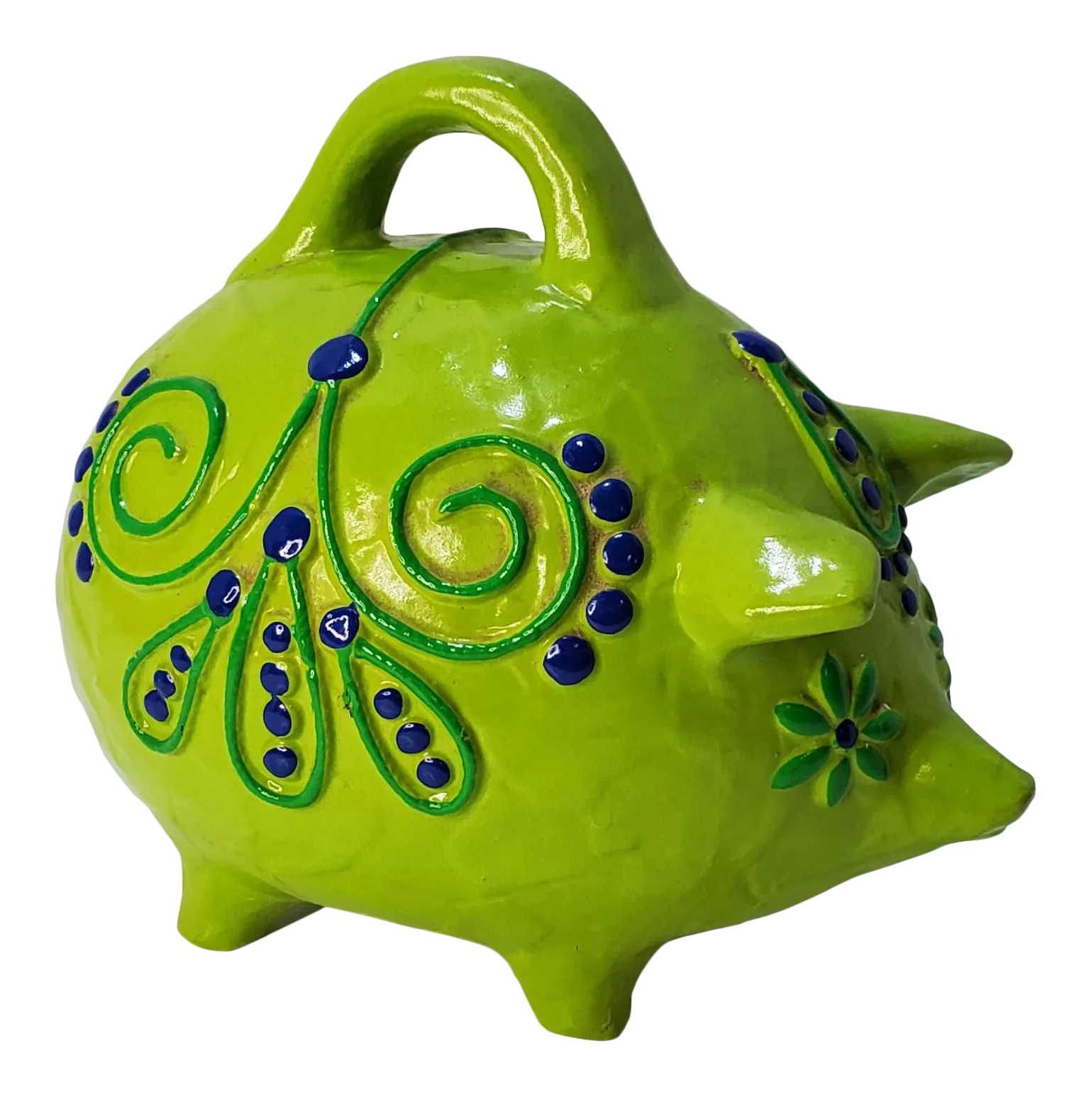 1960s Retro Fitz & Floyd Paper Mache Piggy Bank | Chairish