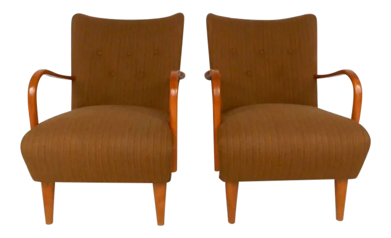 Italian Modern Armchairs - A Pair | Chairish