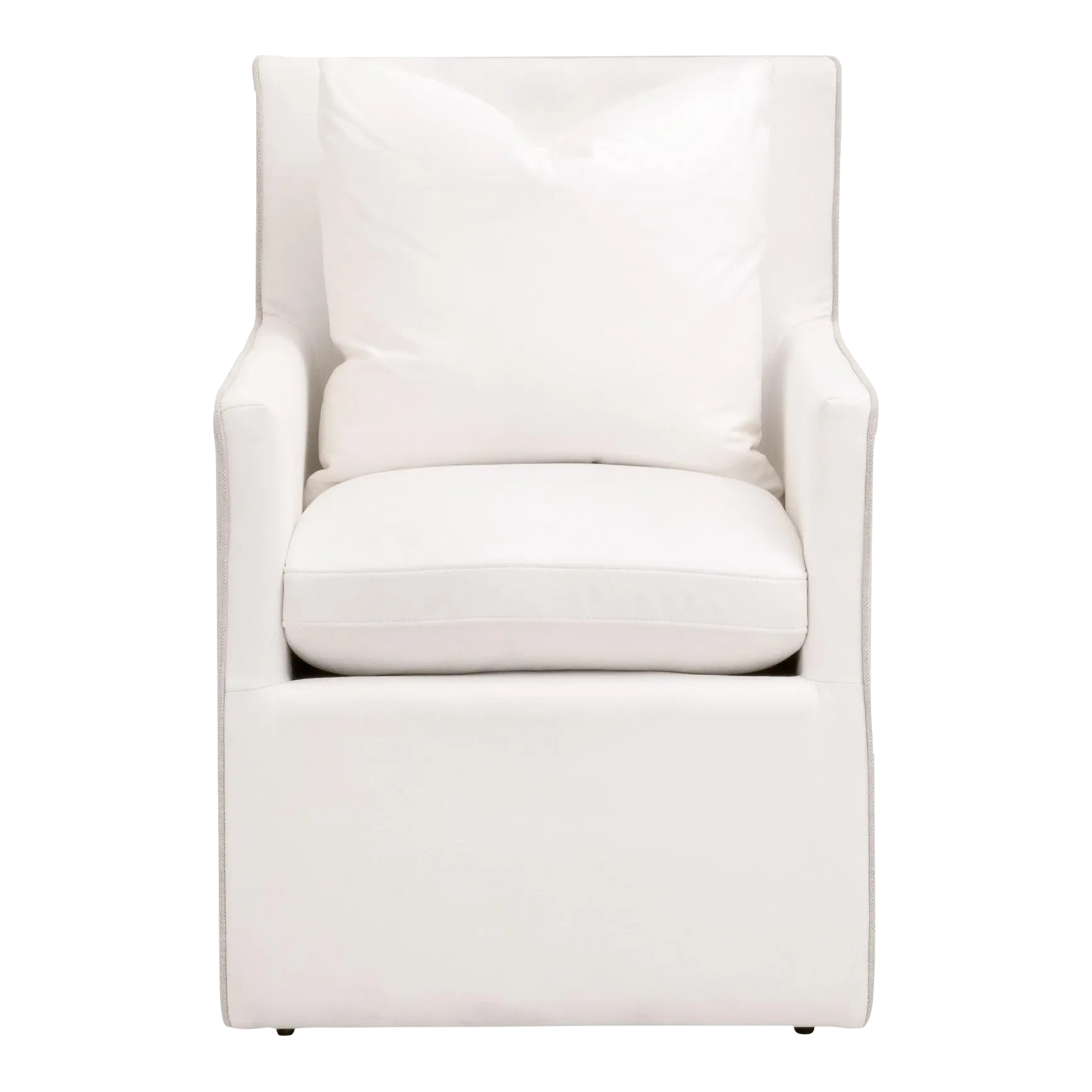 Harmony Arm Chair with Casters, LiveSmart Peyton-Pearl | Chairish