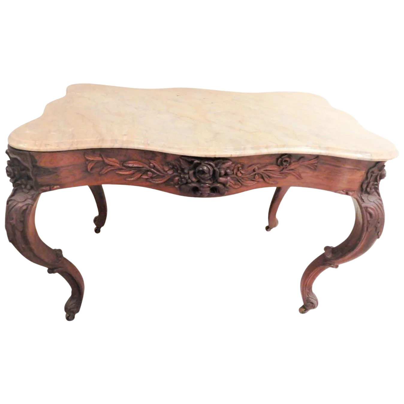 Victorian Center Table “Belter” Rosewood | Chairish