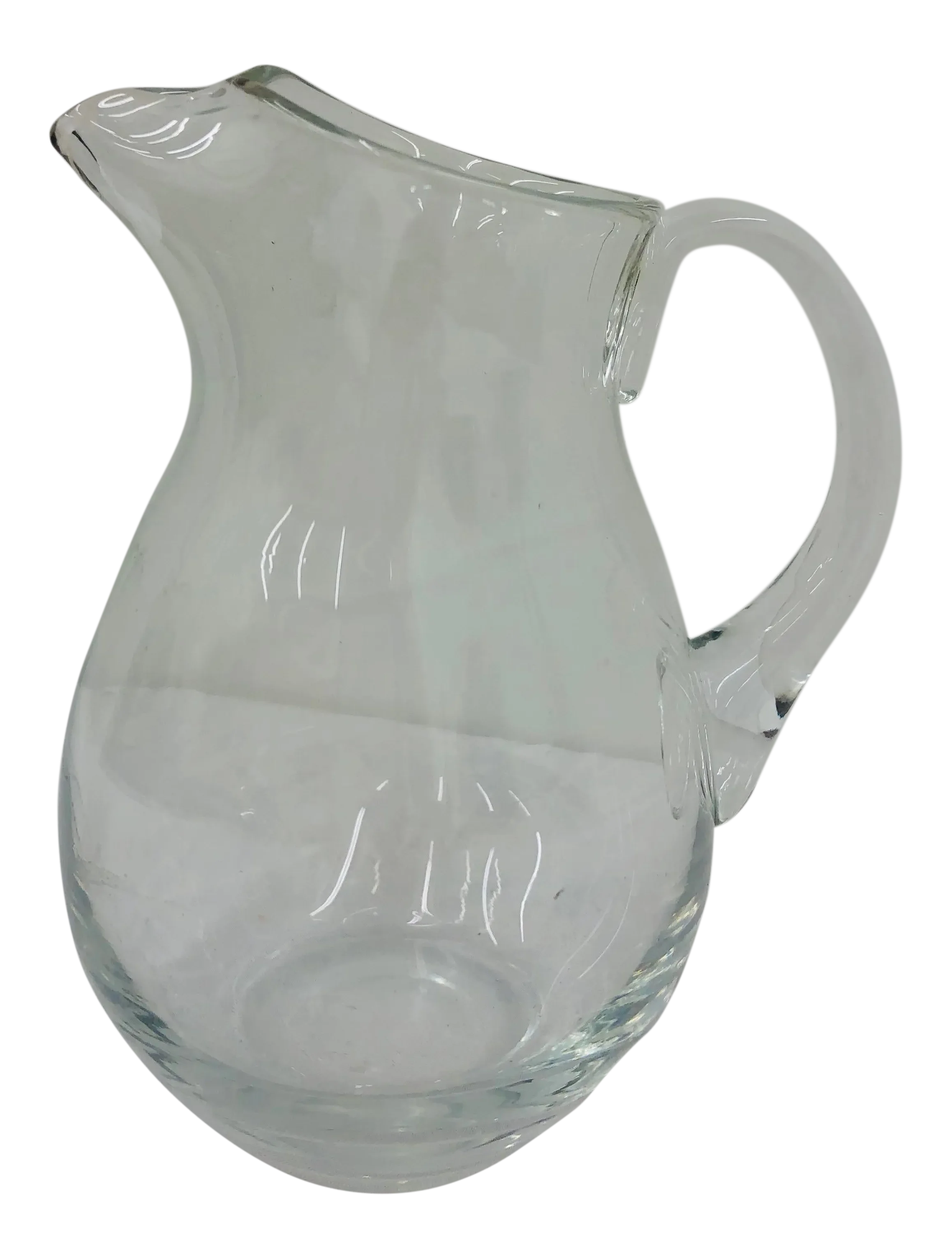 Vintage Glass Pitcher Vase | Chairish