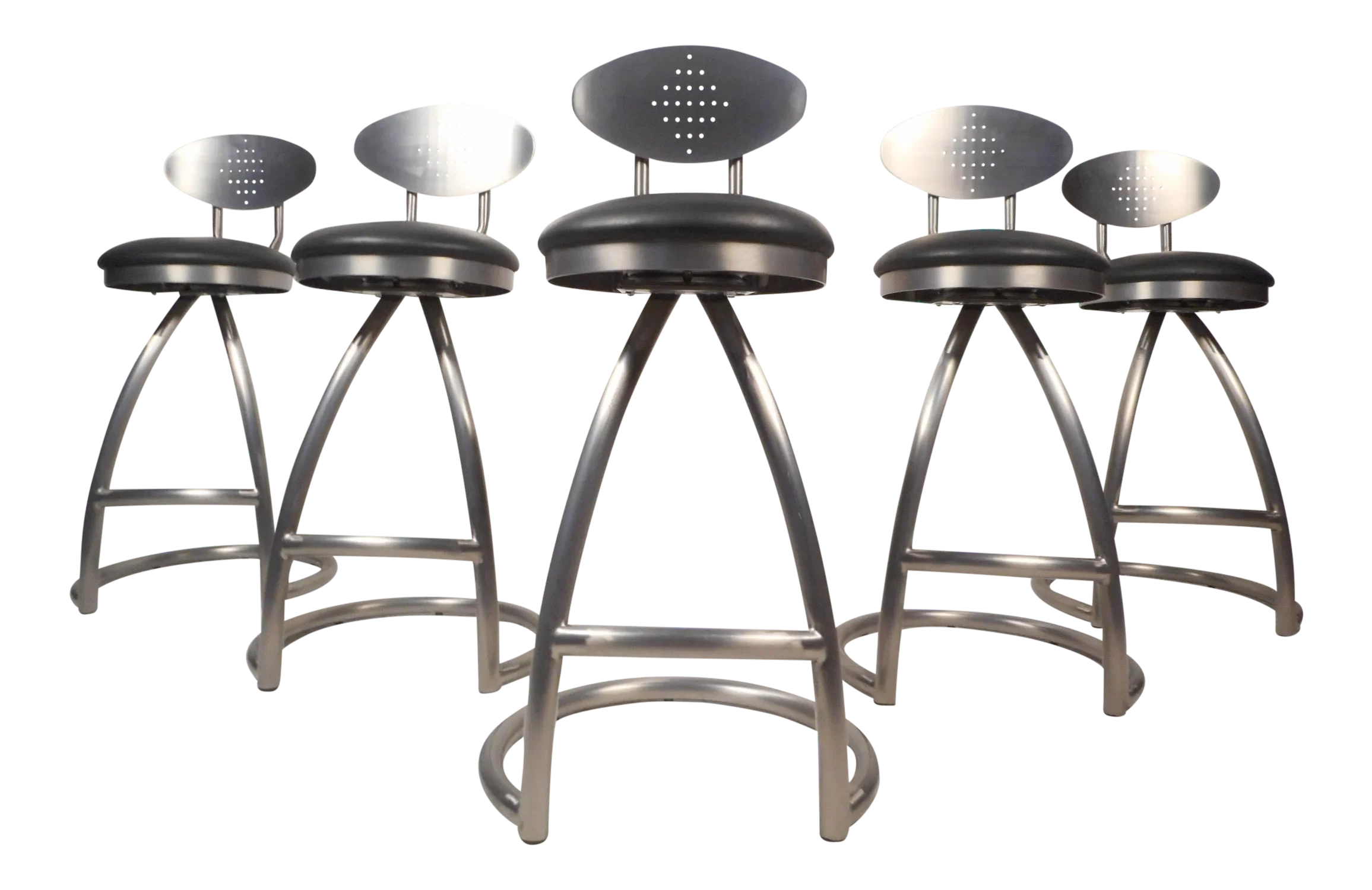 Contemporary Modern Industrial Style Bar Stools - Set of 5 | Chairish