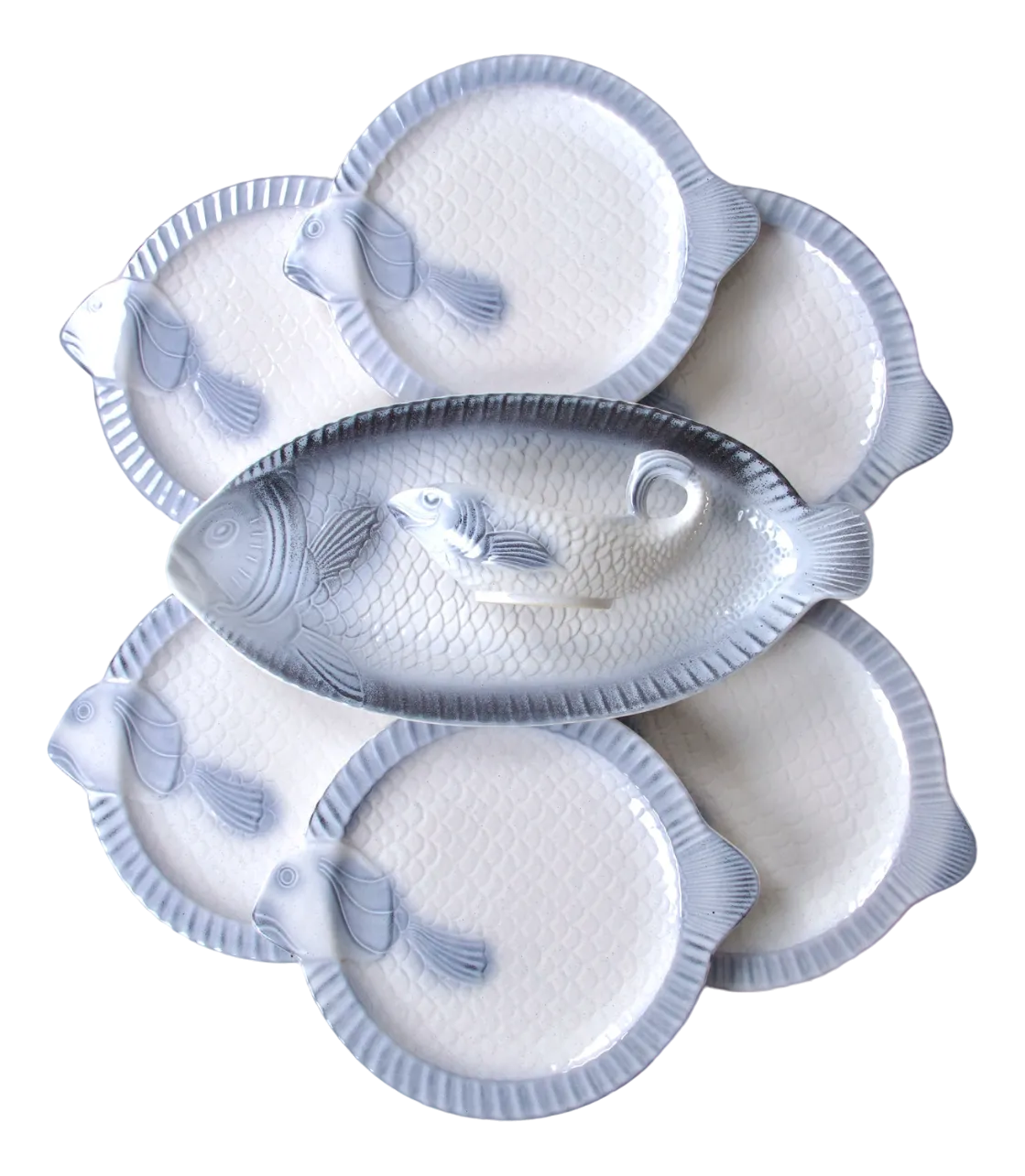 Fish Slip Service from Staffel, West Germany, 1950s, Set of 8 | Chairish