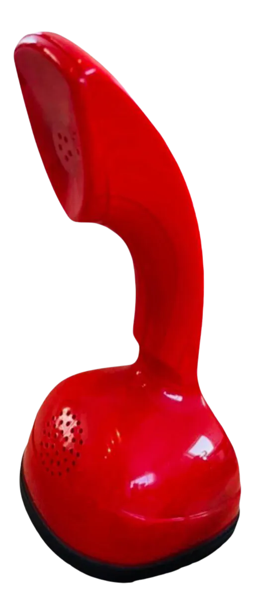 1990s Bright Red Modern Space Age Scandi Phone Space Age Modern | Chairish