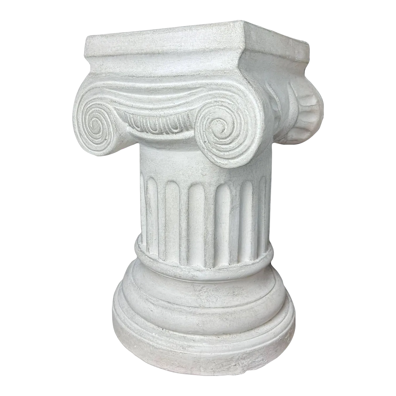 White Greek Ionic Column Pedestal | Chairish