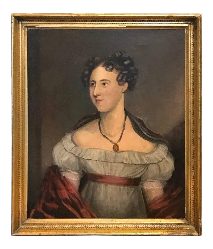American Classical Portrait of a Lady | Chairish