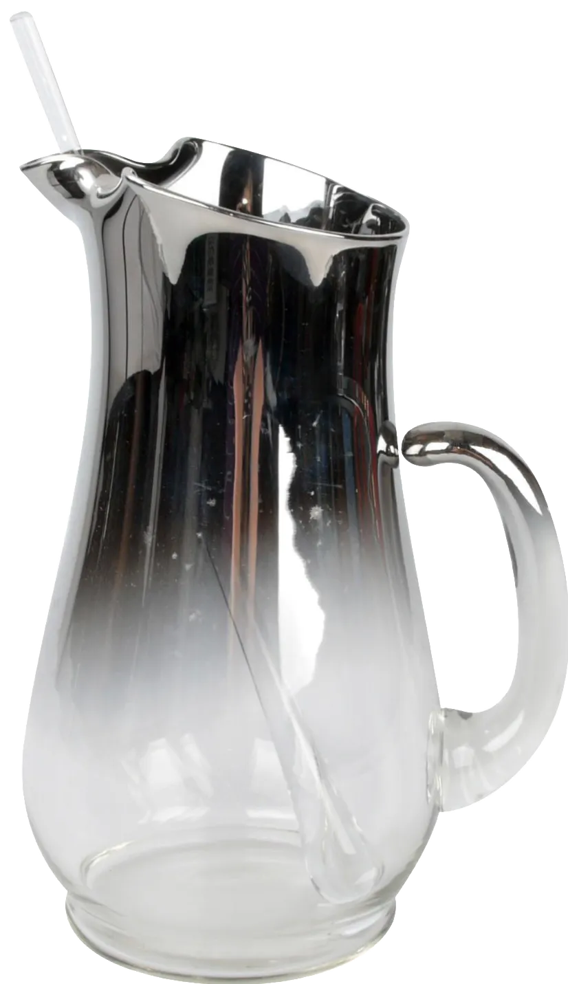 Silver Ombré Pitcher & Stirrer | Chairish