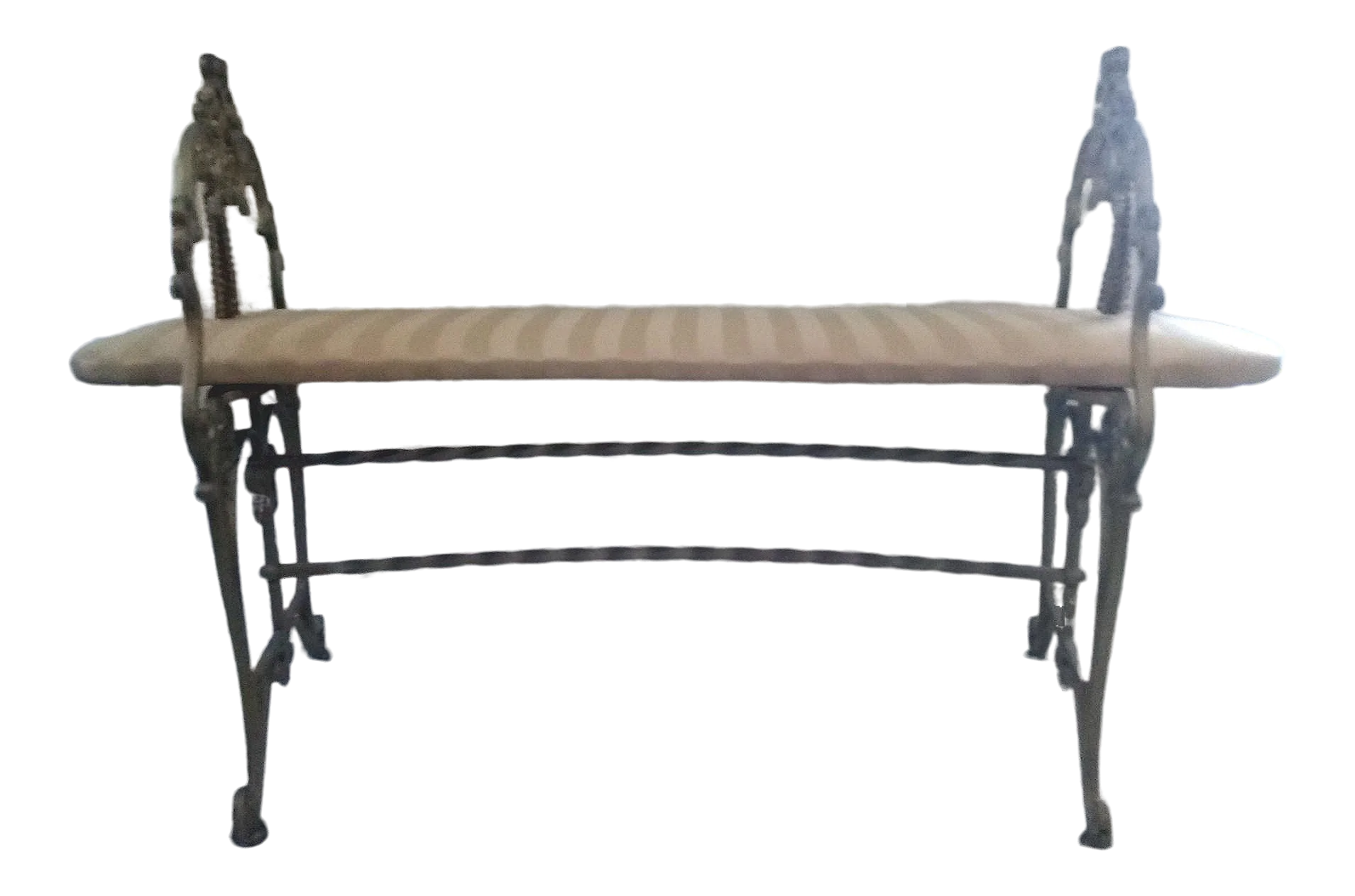 Vintage Late Victorian/Hollywood Regency Style Bench | Chairish