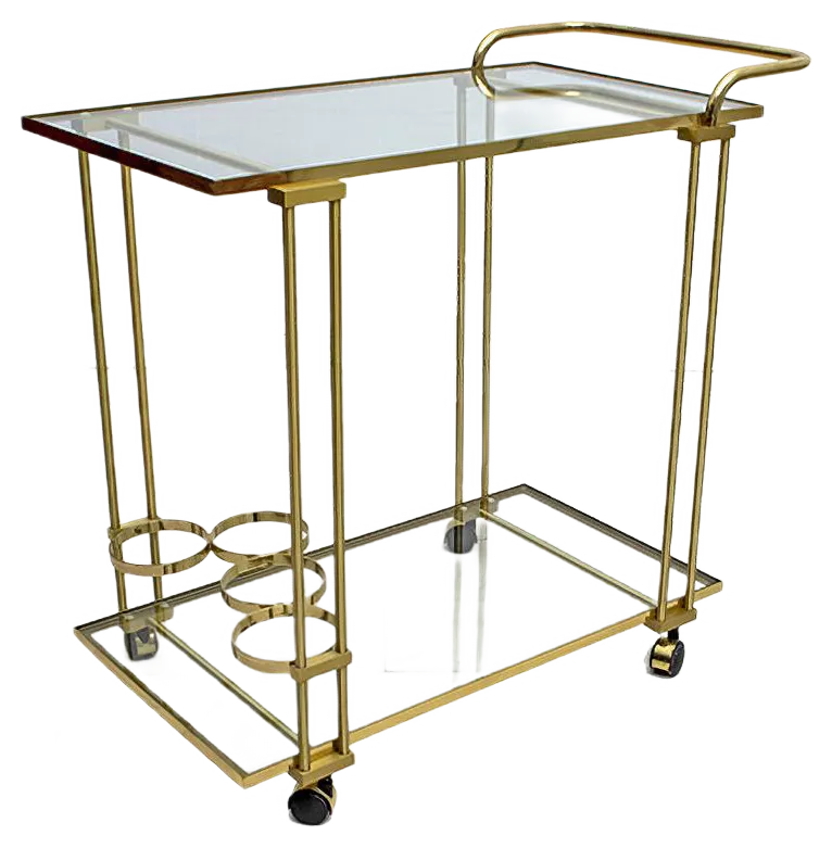 Mid-Century Modern Italian Brass Trolley, 1970s | Chairish