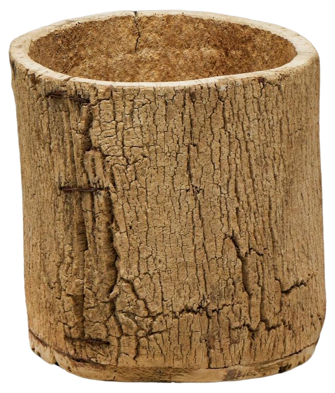 19th Century Artisanal Tree Trunk Planter, France | Chairish