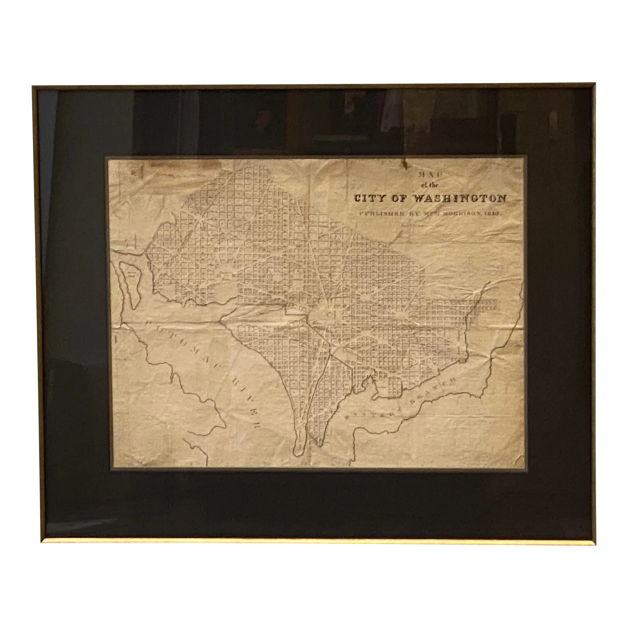 1840 Map of the City of Washington Published by William M. Morrison ...