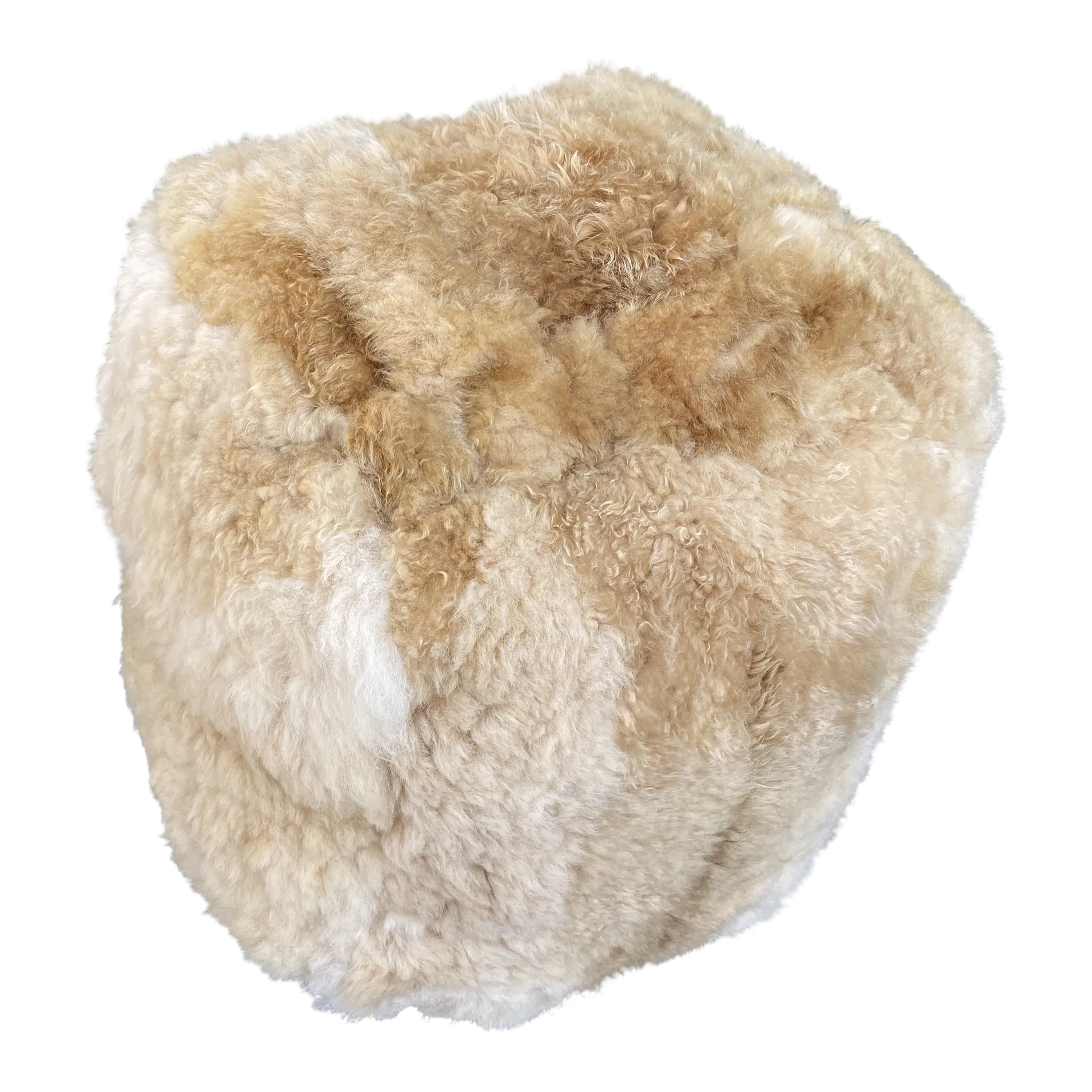 Handmade Alpaca Fur Poof-Ottoman | Chairish