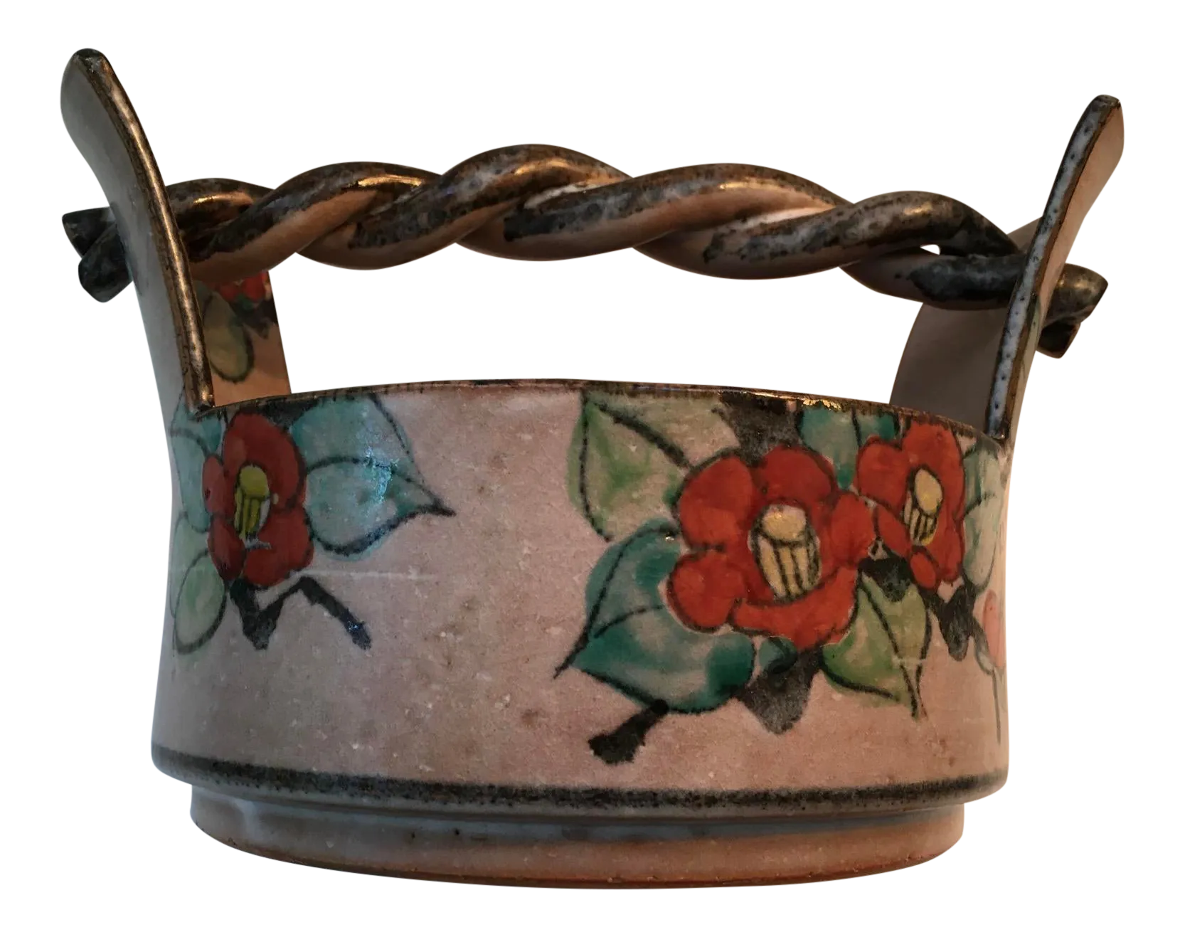 Japanese Art Deco Pottery Bowl | Chairish