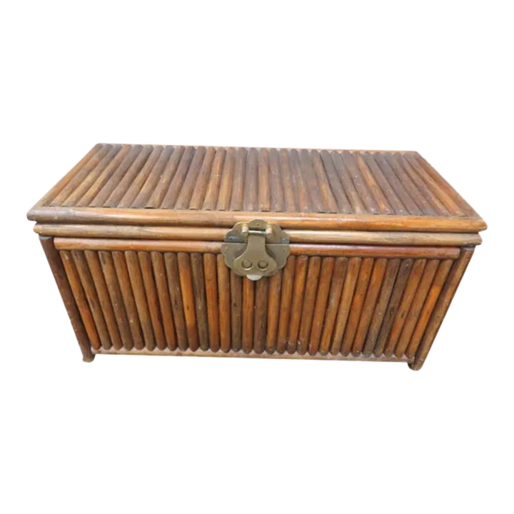 Vintage Reed Trunk | Chairish
