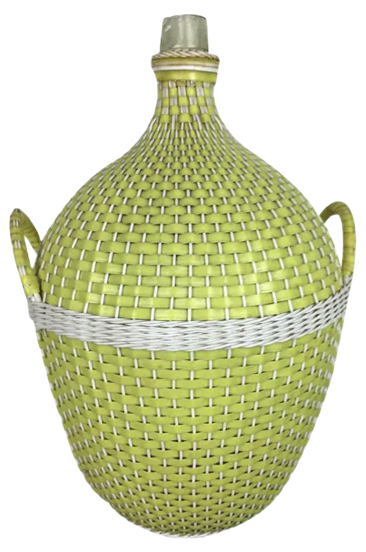 Carboy Wrapped in Plastic with Handles, 1960s | Chairish