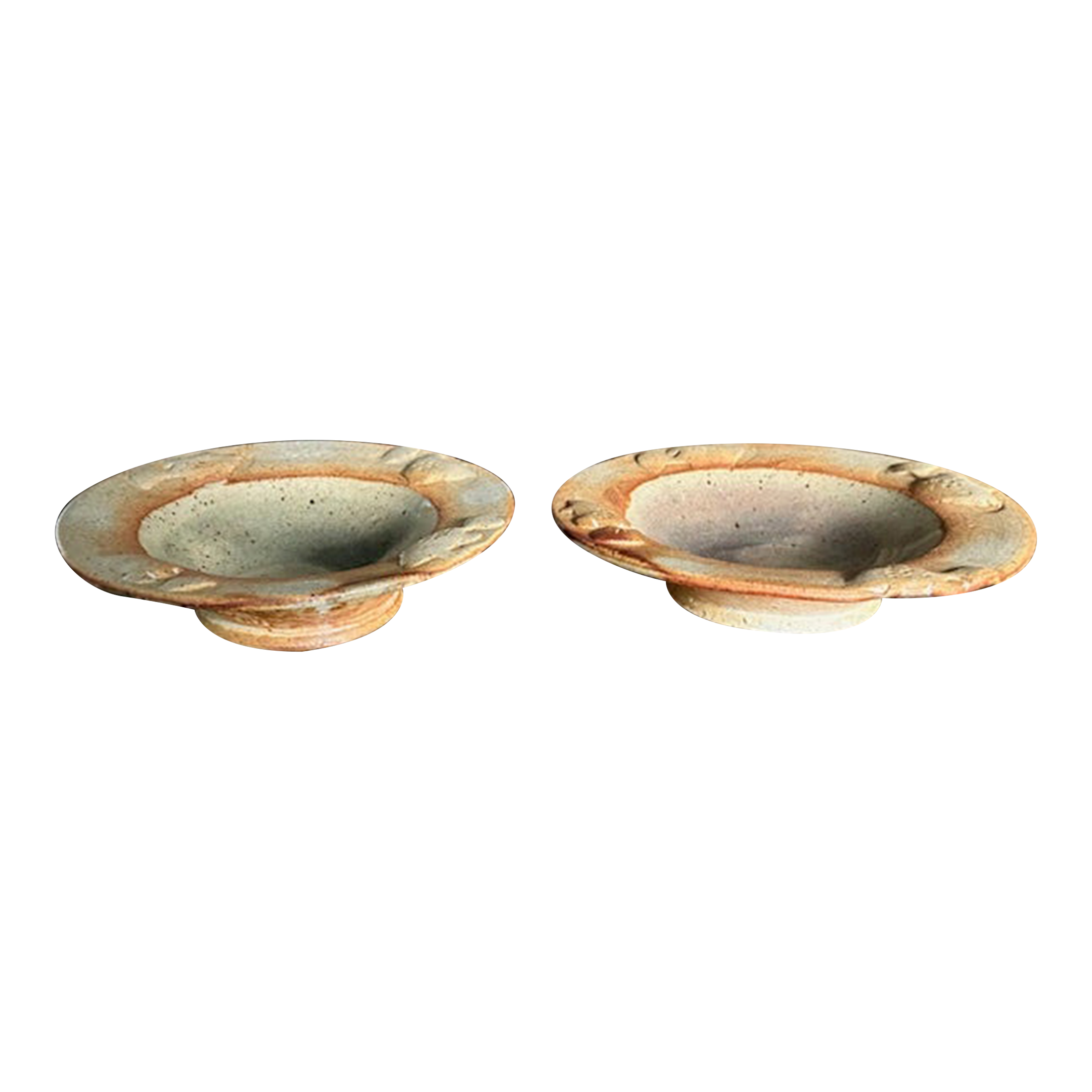 Mid Century Studio Pottery Bowls, Fish Pattern | Chairish