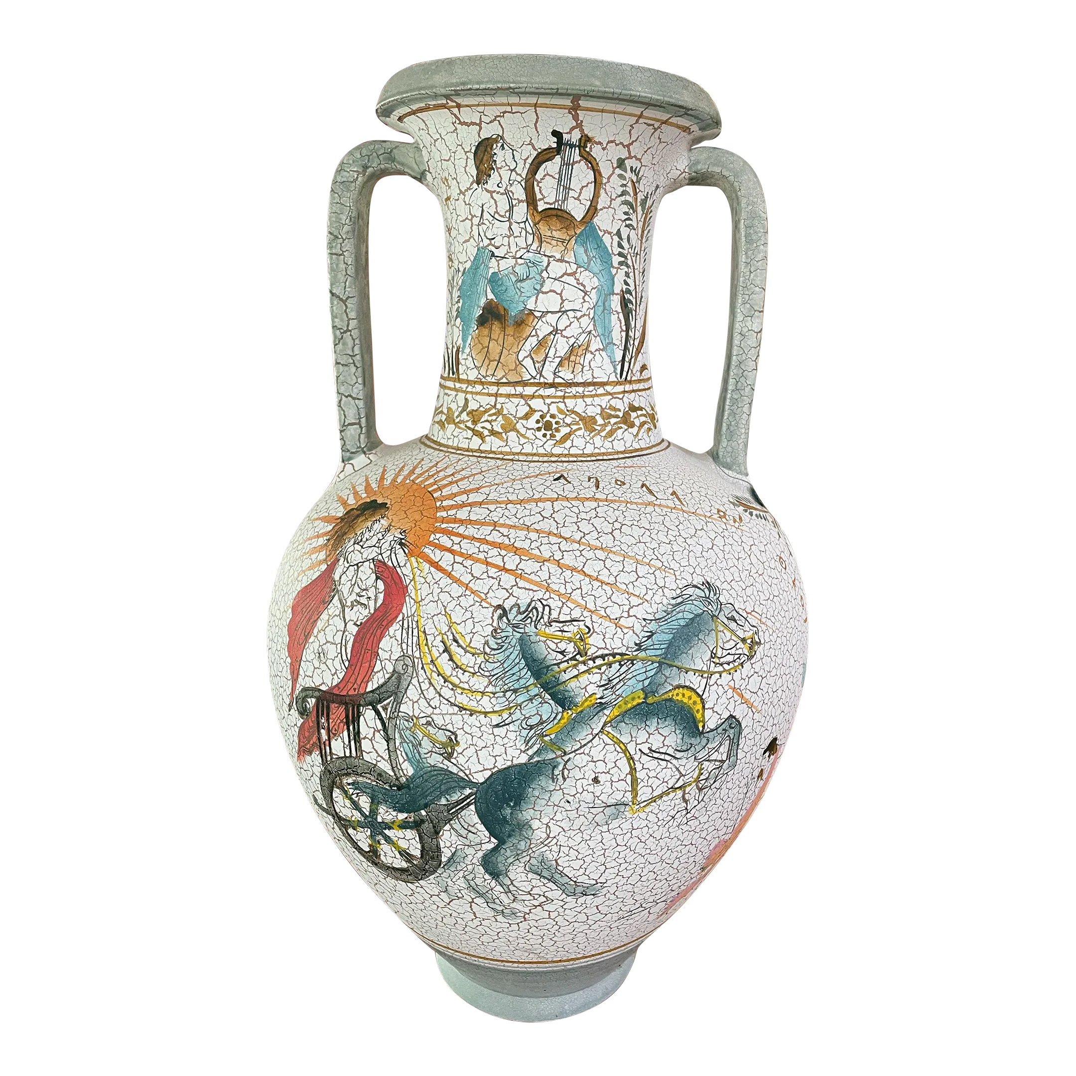 Late 20th Century Tall Greek Museum Reproduction Vase | Chairish
